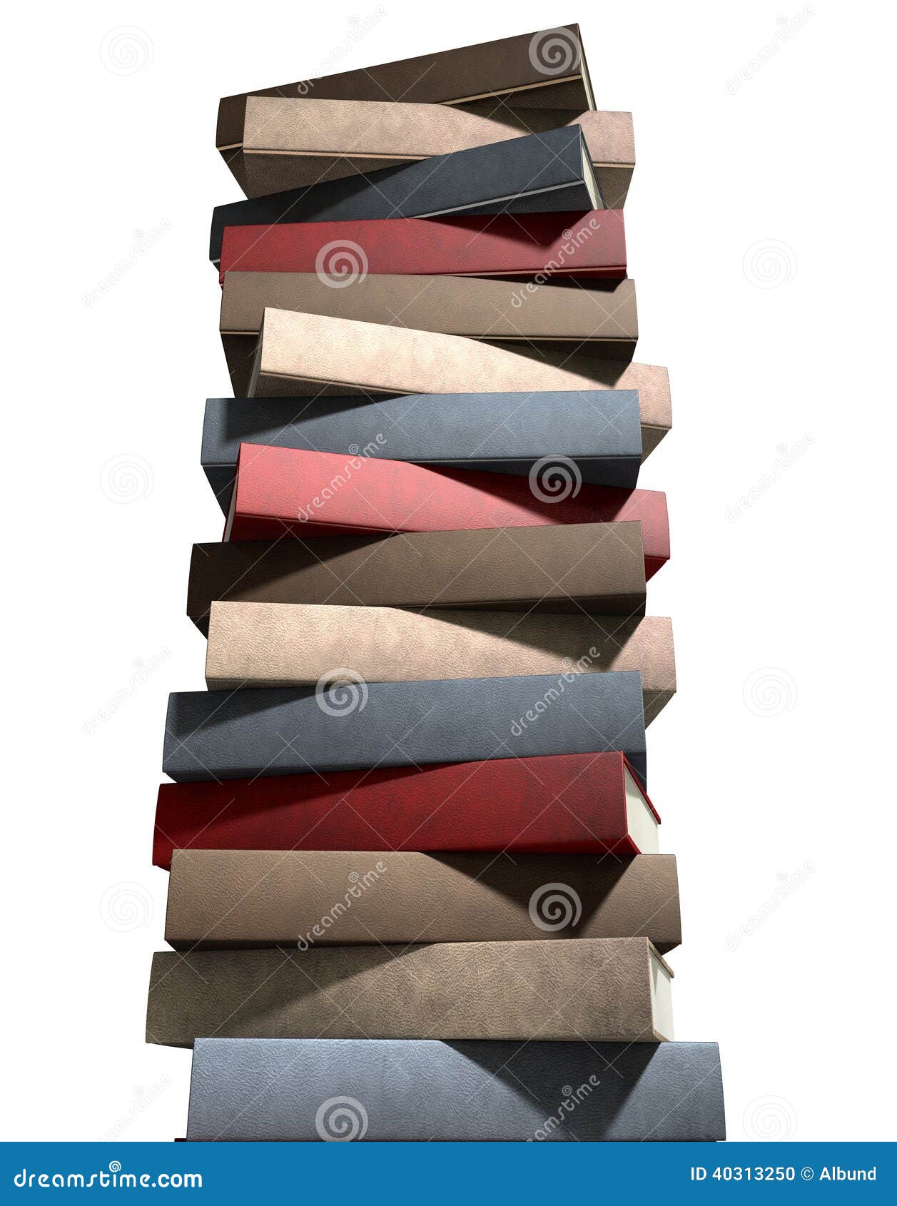 Stack of Generic Leather Books Stock Photo - Image of realistic, stack ...