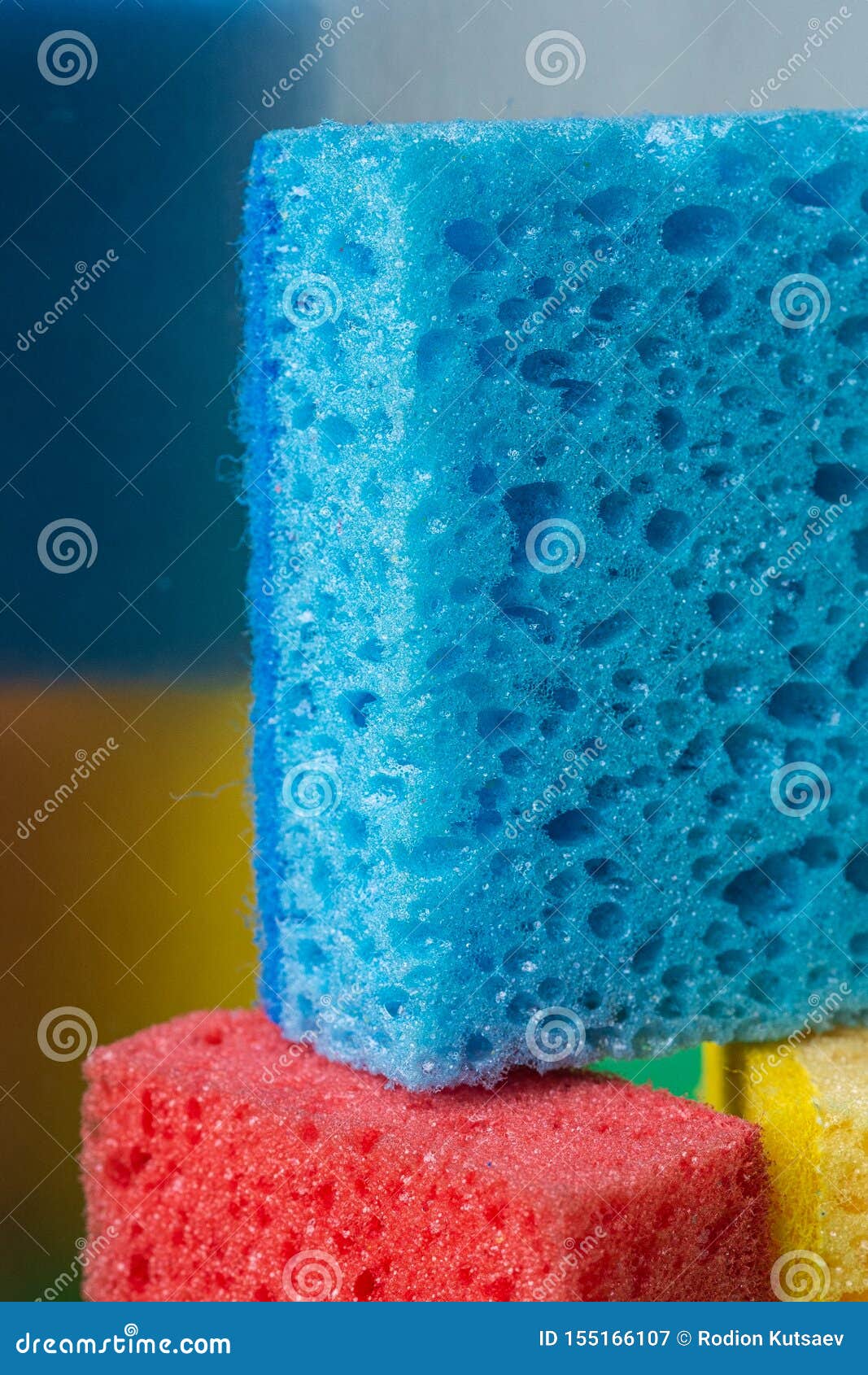 Stack Geometric Blocks Construction Abstract Sponges in Red, Yellow ...