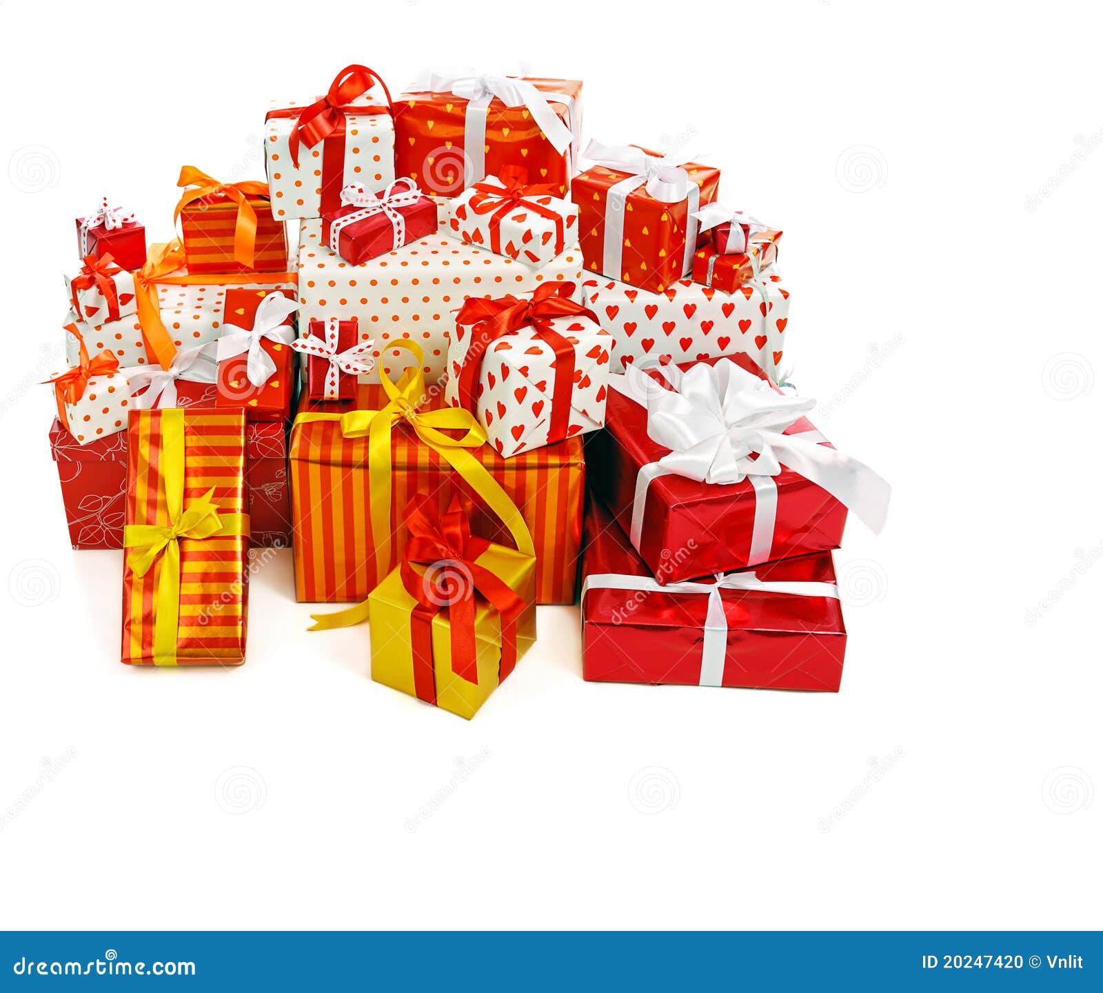 Stack of gift boxes stock photo. Image of green, ornament - 20247420