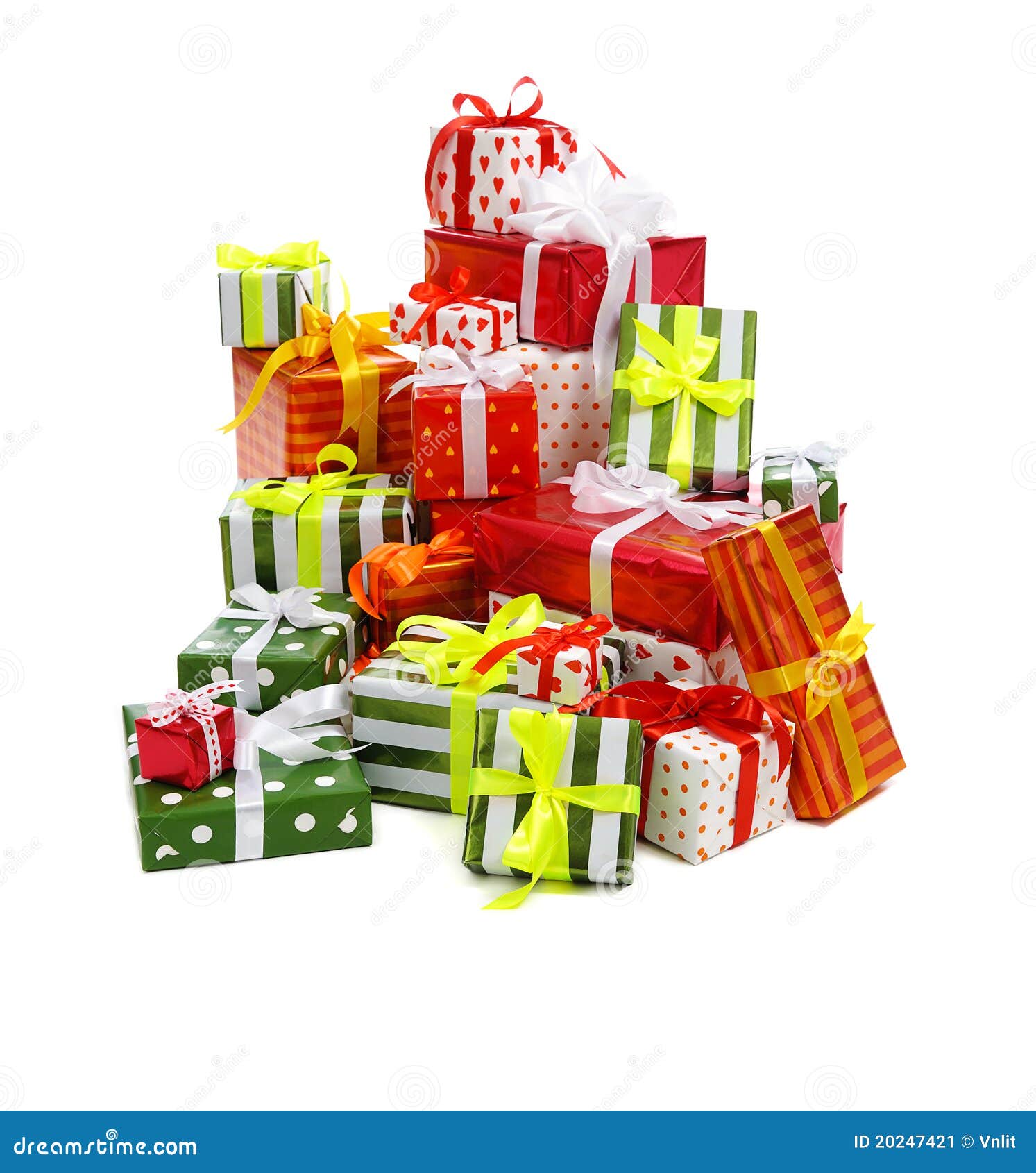 Stack of gift boxes stock image. Image of stack, heap - 20247421