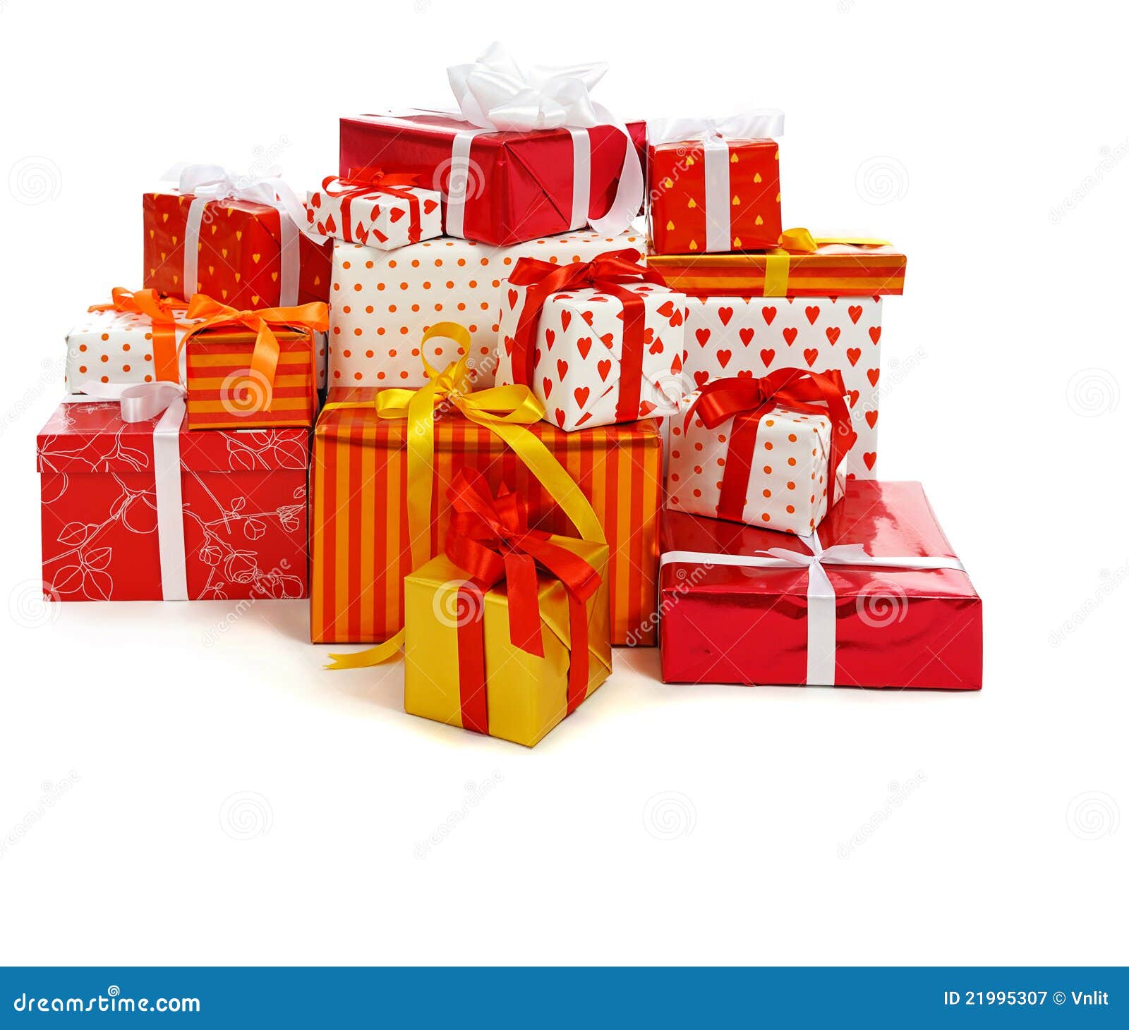 Stack of gift boxes stock image. Image of piled, celebration - 21995307