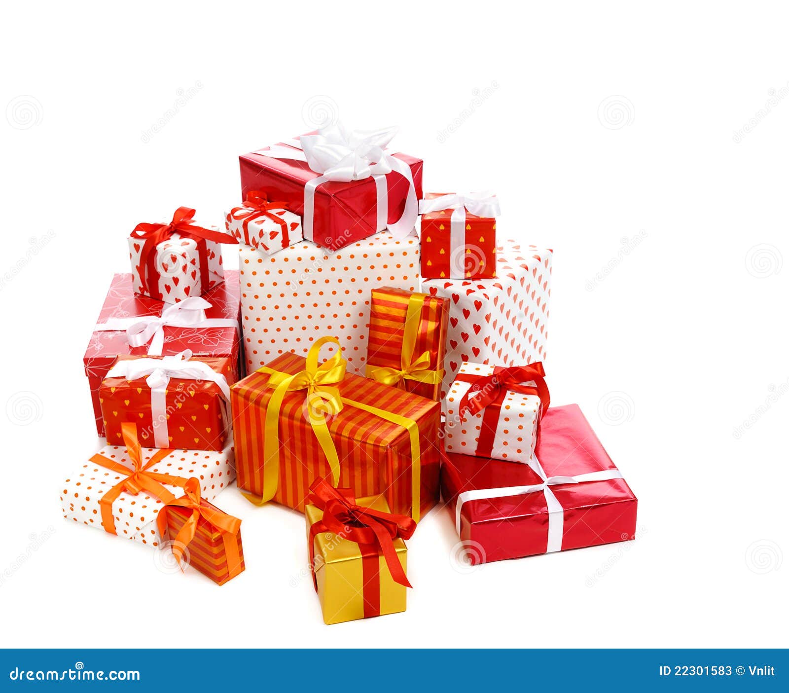 Stack of gift boxes stock image. Image of green, isolated - 22301583
