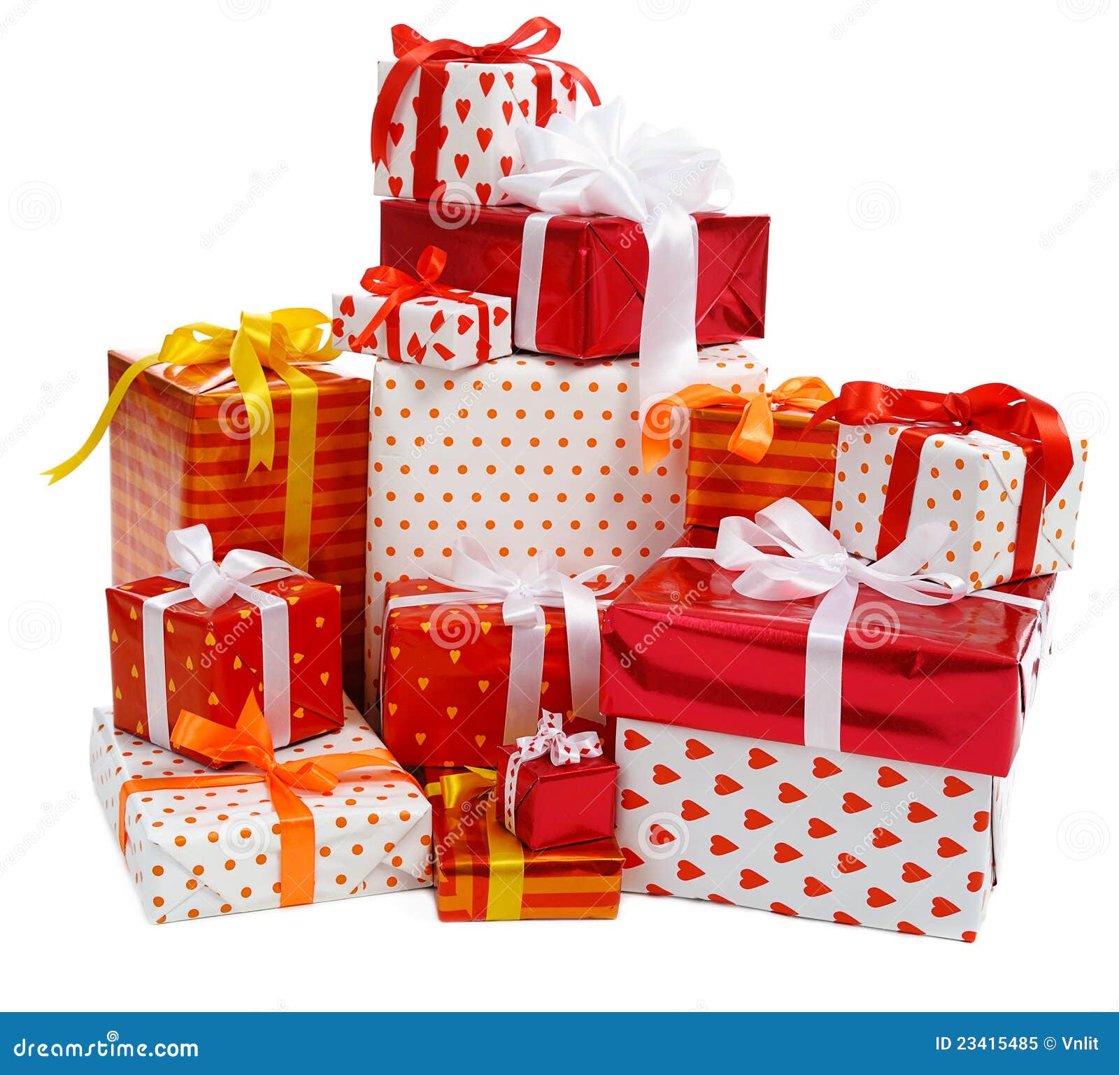 Stack of gift boxes stock image. Image of stack, creative - 23415485