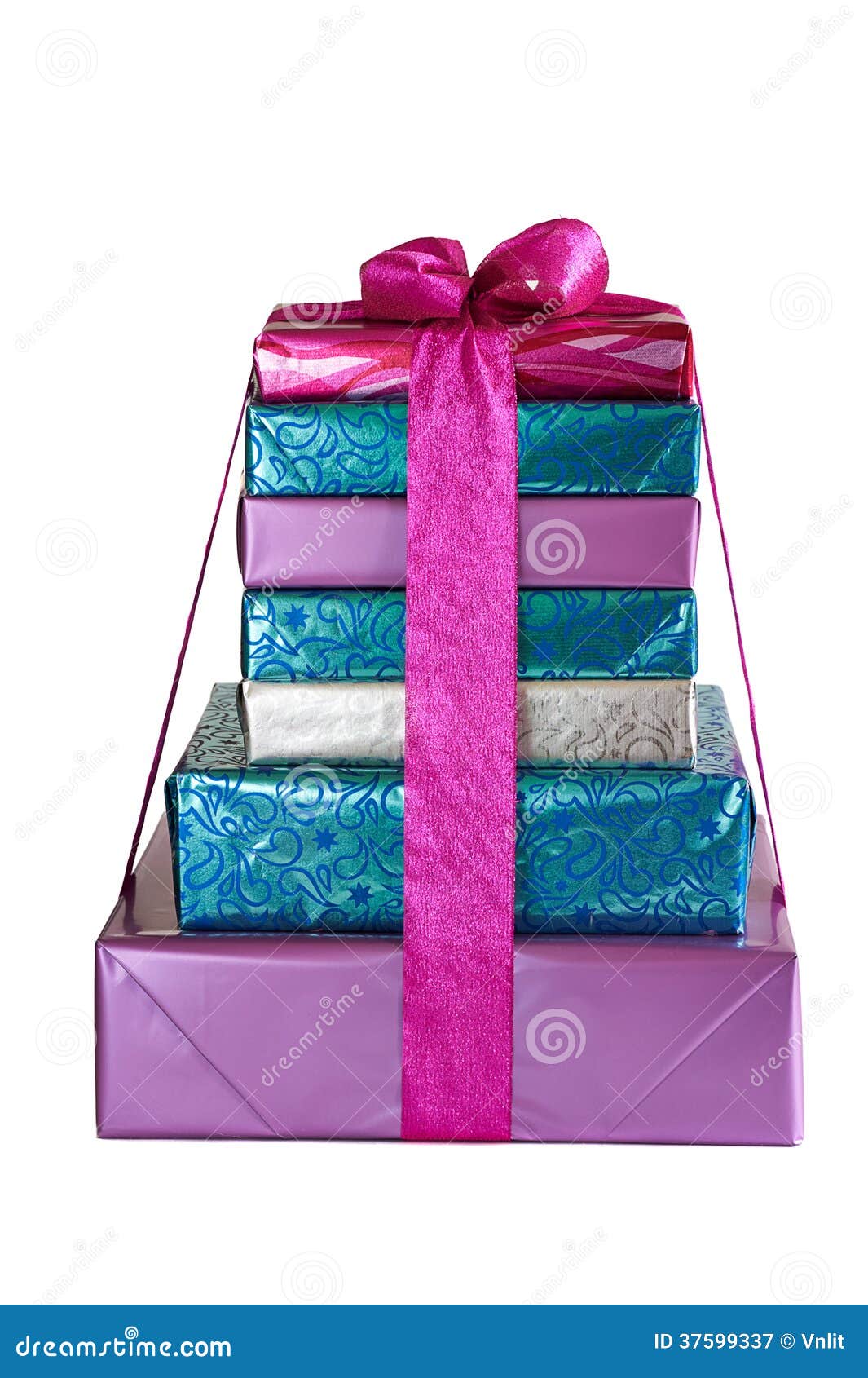 Stack of gift boxes stock image. Image of shiny, violet - 37599337