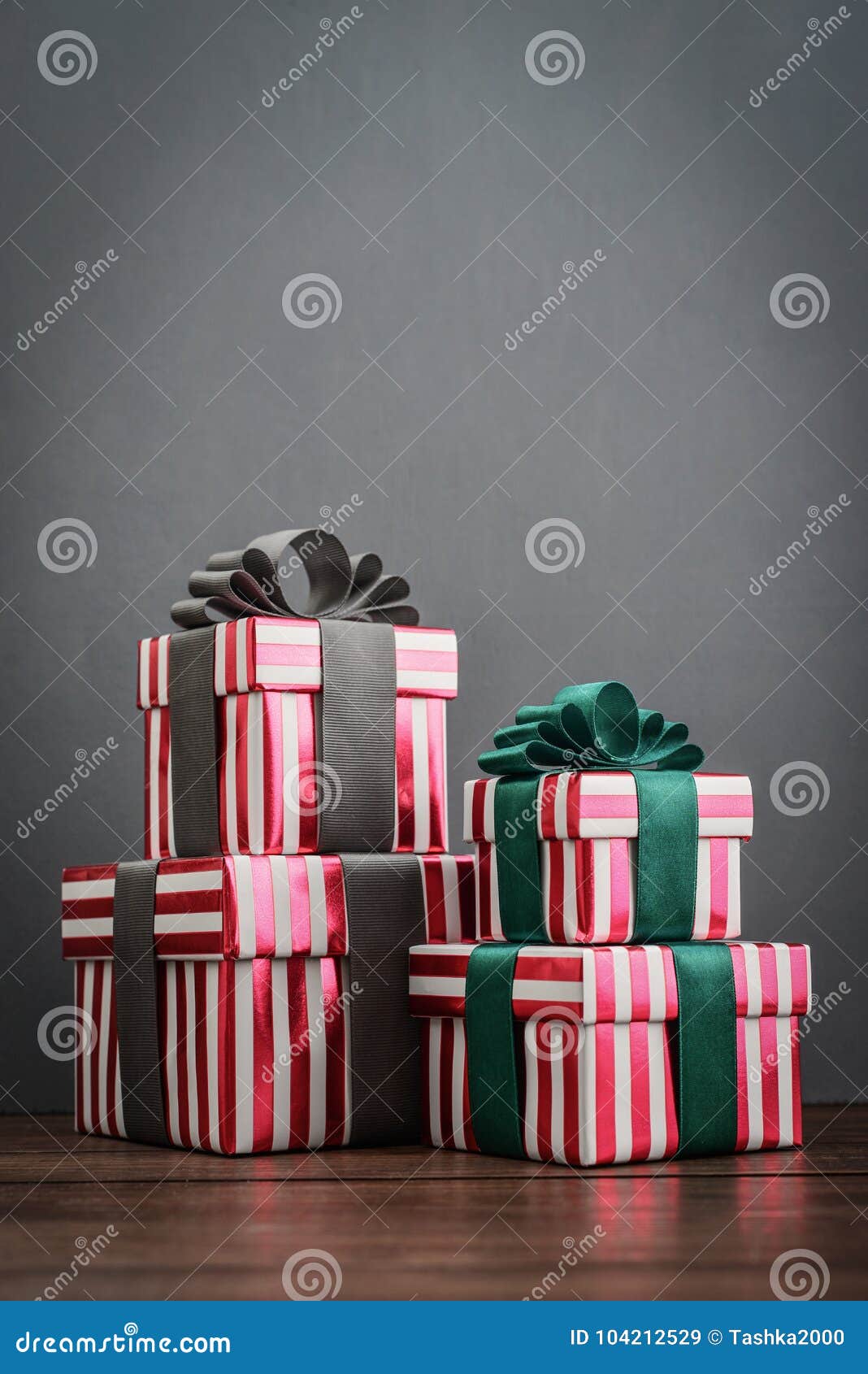 Stack of gift boxes stock image. Image of christmas - 104212529