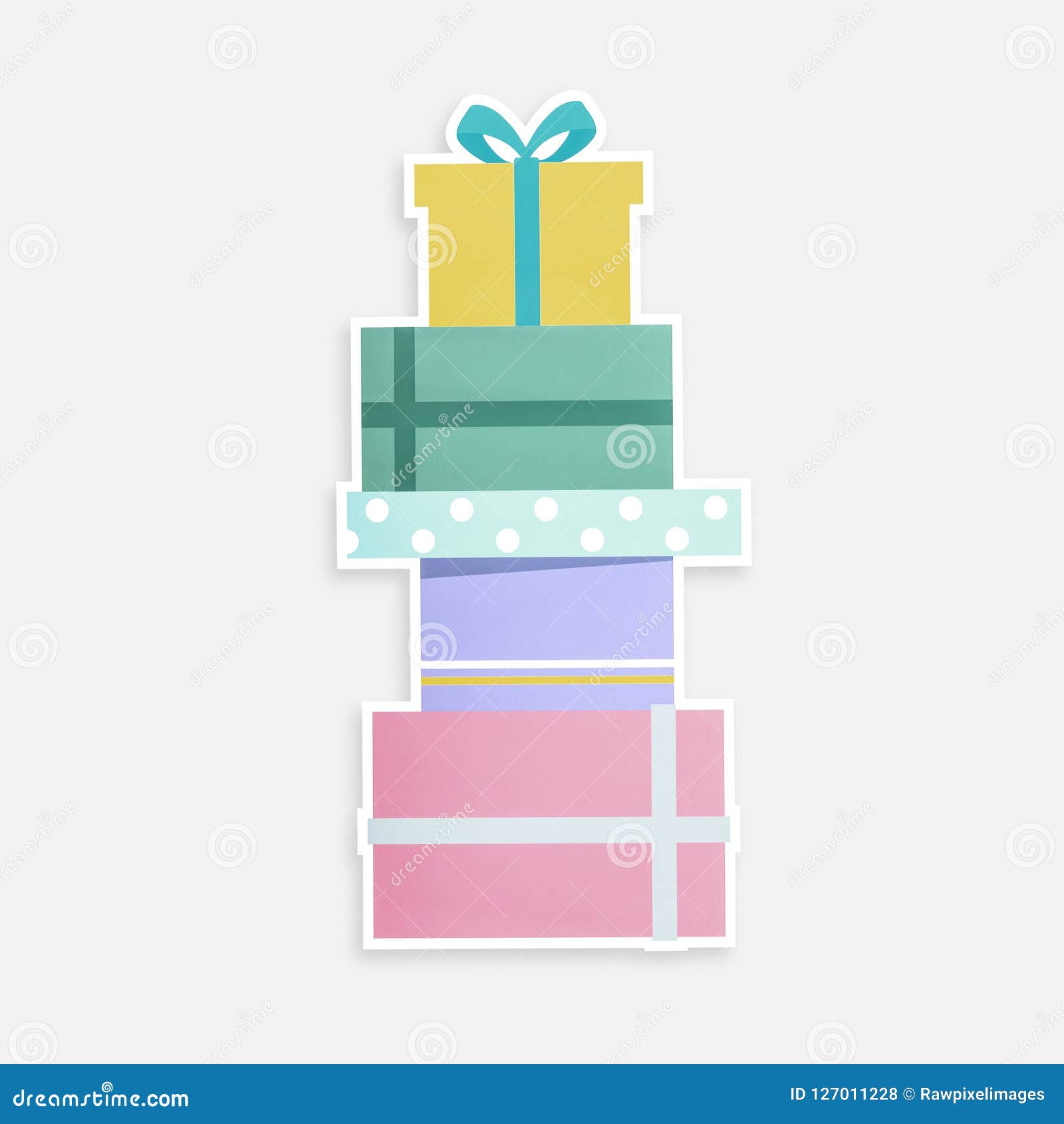 Stack of Gift Boxes Icon Isolated Stock Illustration - Illustration of ...