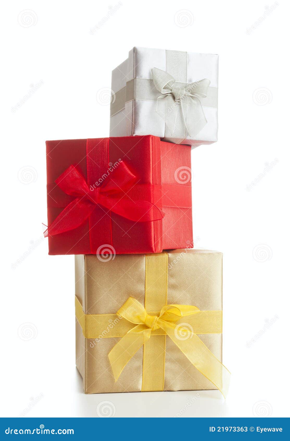 Stack of Gift Boxes Isolated Stock Image - Image of small, background ...