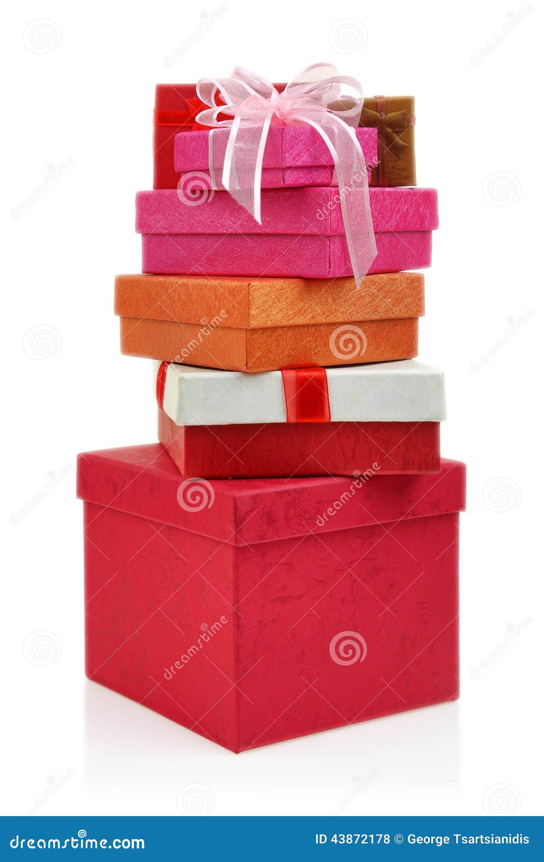 Stack of gift boxes stock photo. Image of offer, isolated - 43872178