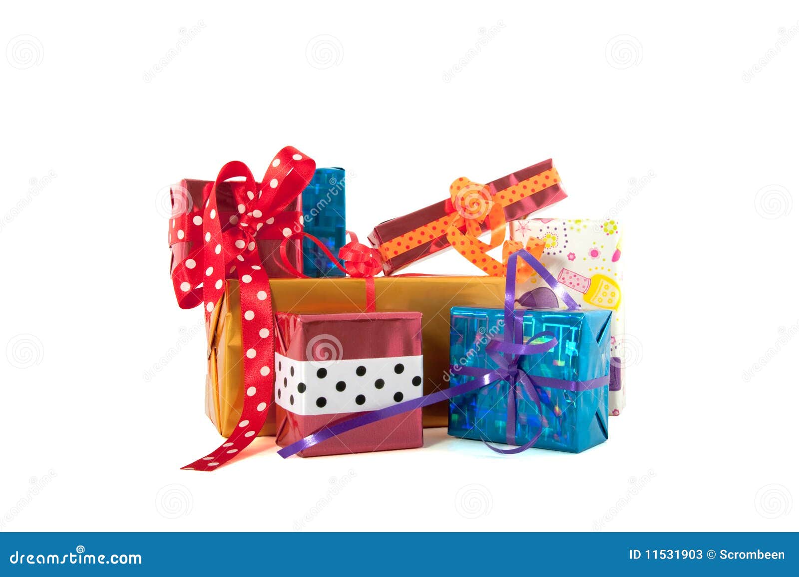 Stack of gifts stock image. Image of birthday, fancy - 11531903