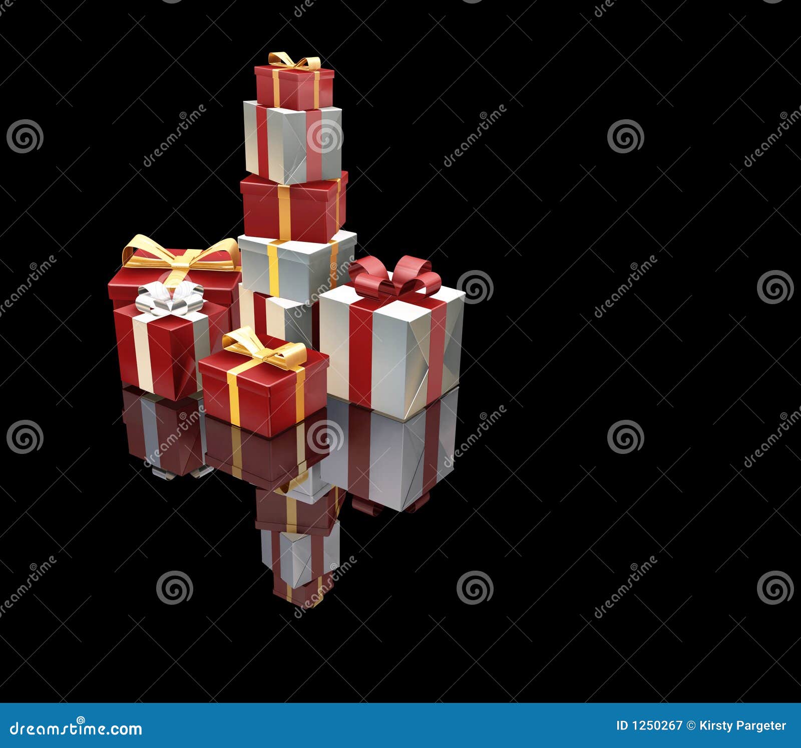 Stack of gifts stock illustration. Illustration of holiday - 1250267
