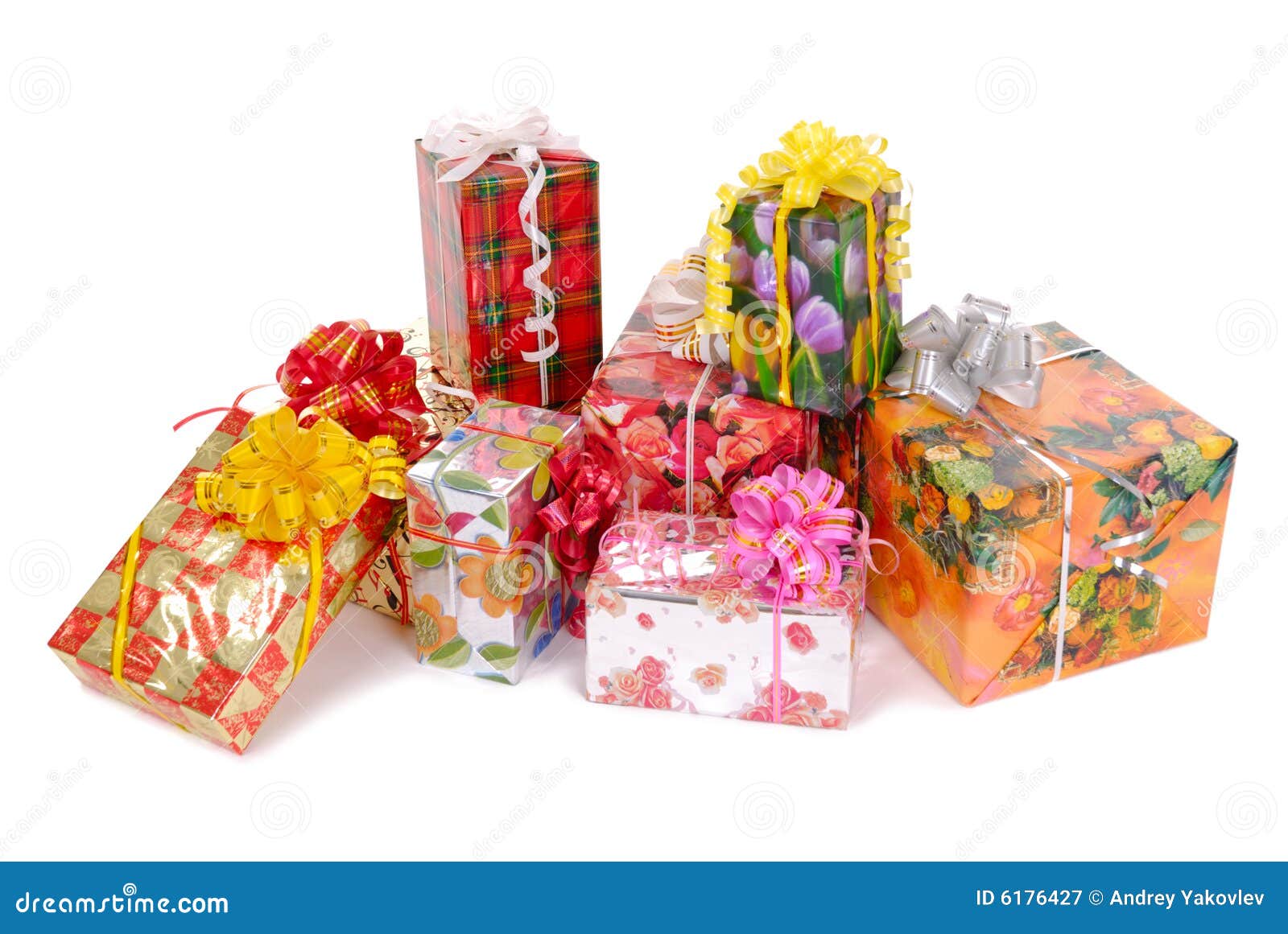 Stack of gifts stock image. Image of packaging, paper - 6176427