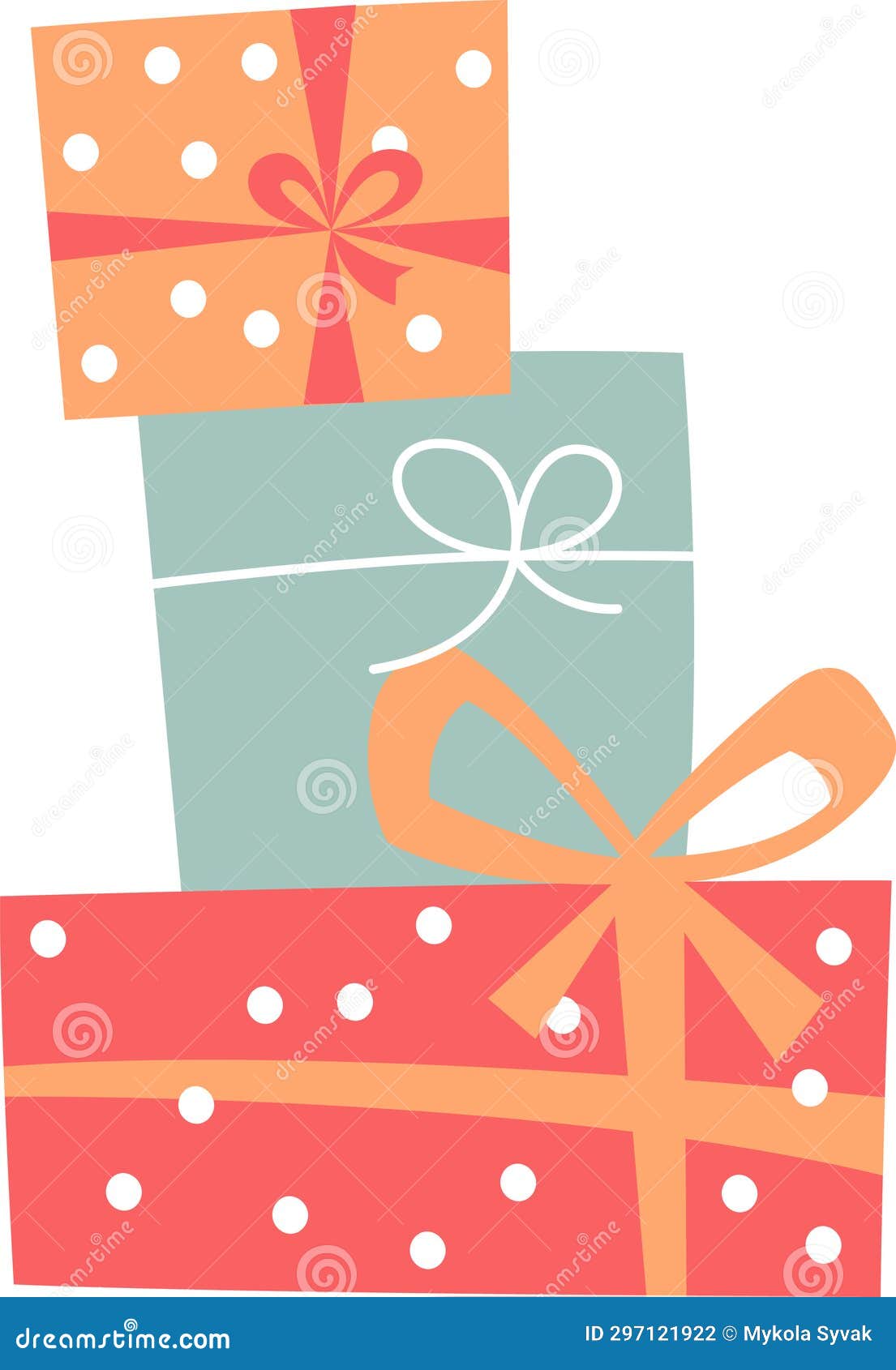 Stack of Gifts stock vector. Illustration of gift, stack - 297121922