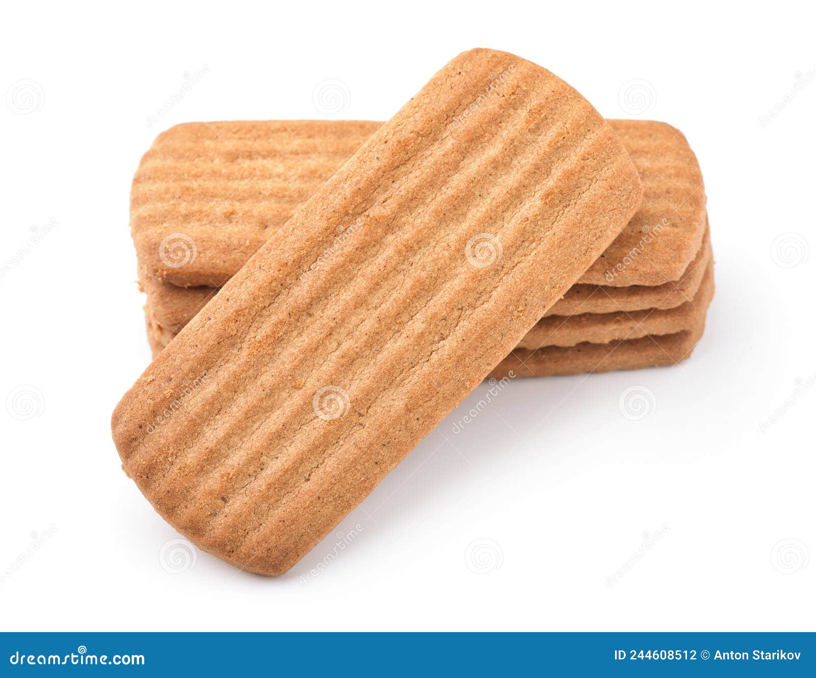 Stack of ginger biscuits stock photo. Image of cookie - 244608512