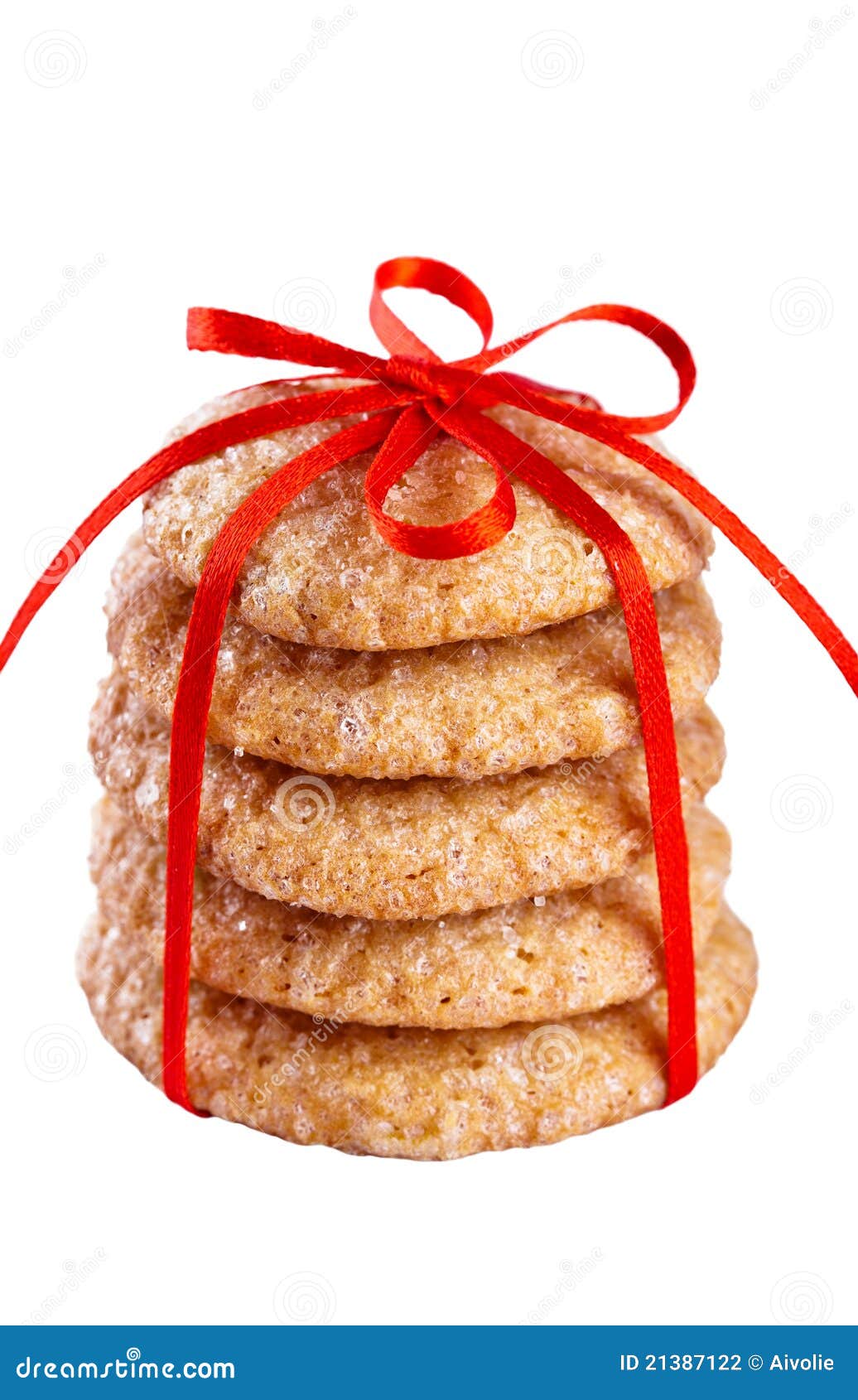 Stack of Gingerbread Cookies Stock Photo - Image of ribbon, cake: 21387122