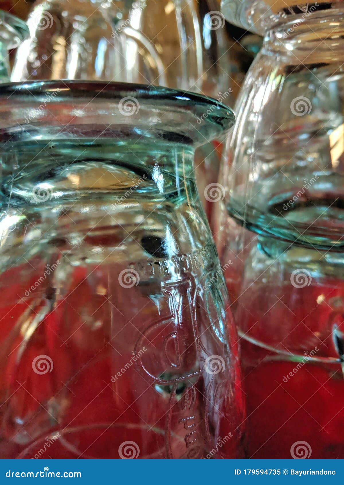 A stack of glass cups stock image. Image of isolated - 179594735