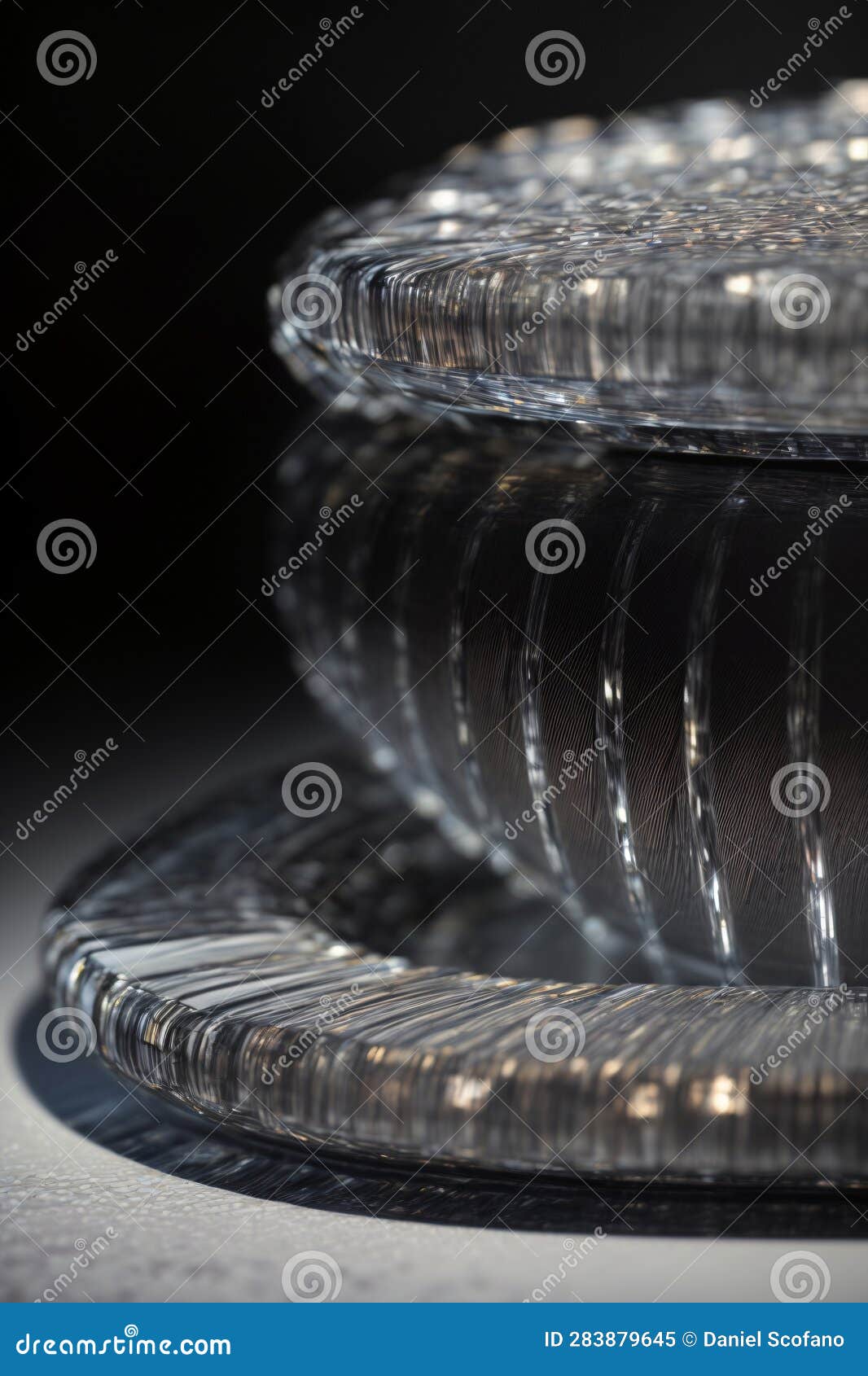 A Stack of Glass Plates Sitting on Top of a Table. Generative AI Stock ...