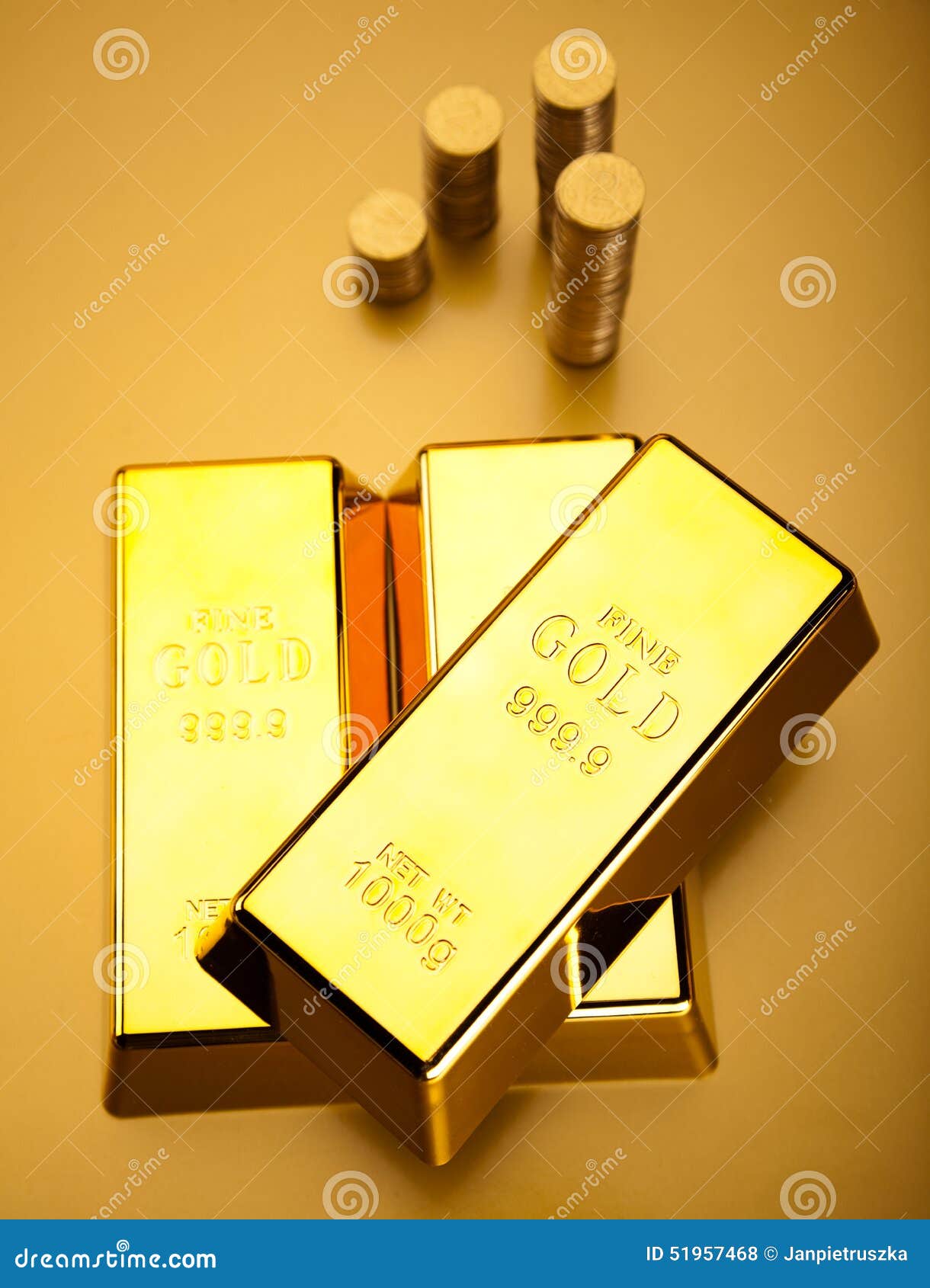 Stack of Gold Bar, Ambient Financial Concept Stock Photo - Image of ...