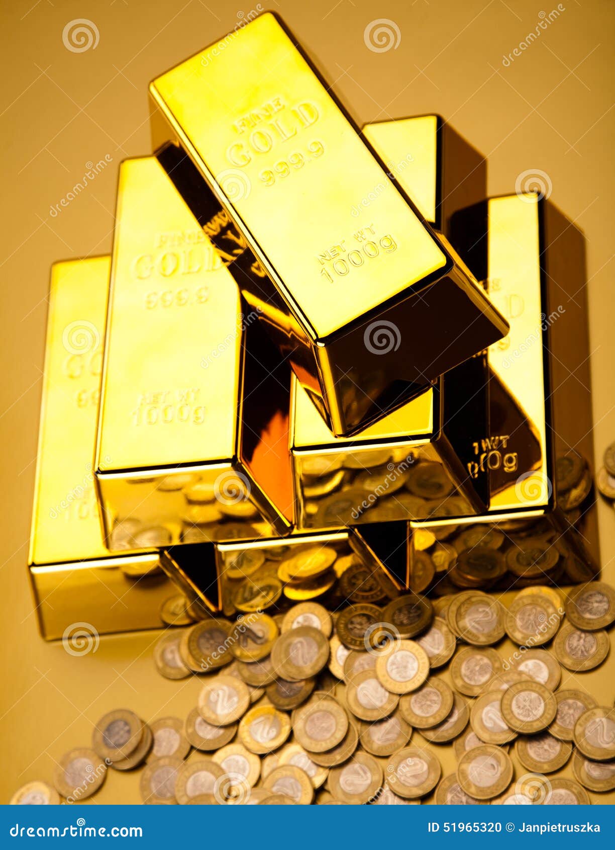 Stack of Gold Bar, Ambient Financial Concept Stock Photo - Image of ...