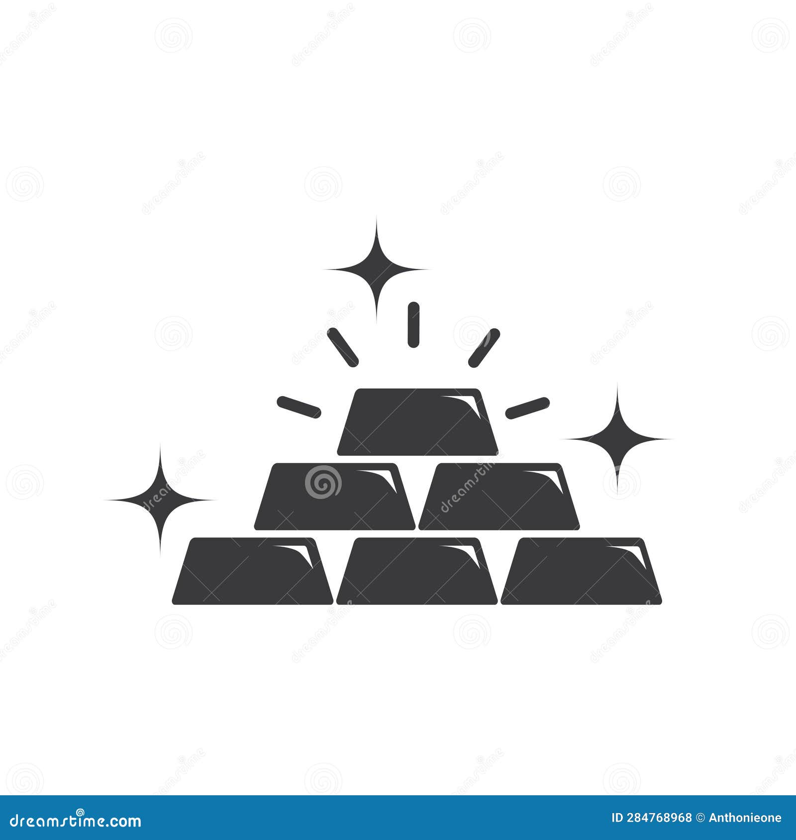 Stack of Gold Bar Icon Isolated Vector Illustration Stock Vector ...