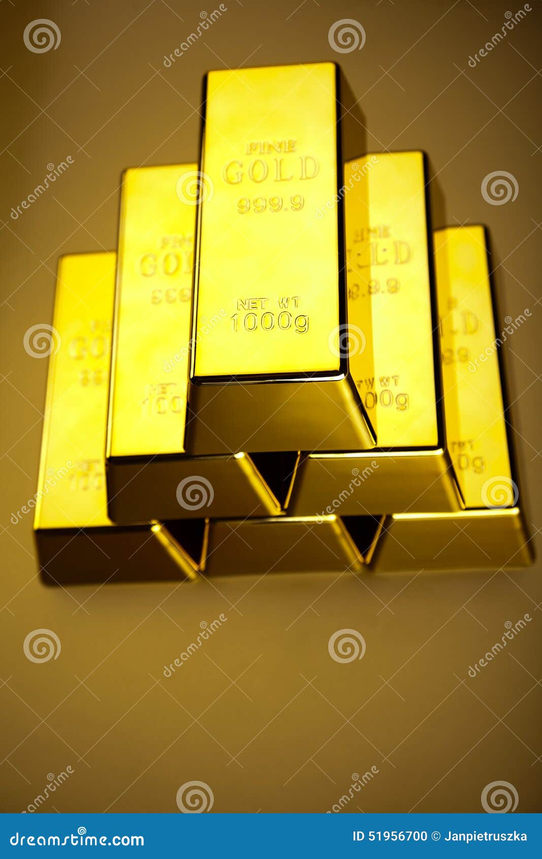 Stack of Gold Bars, Ambient Financial Concept Stock Photo - Image of ...