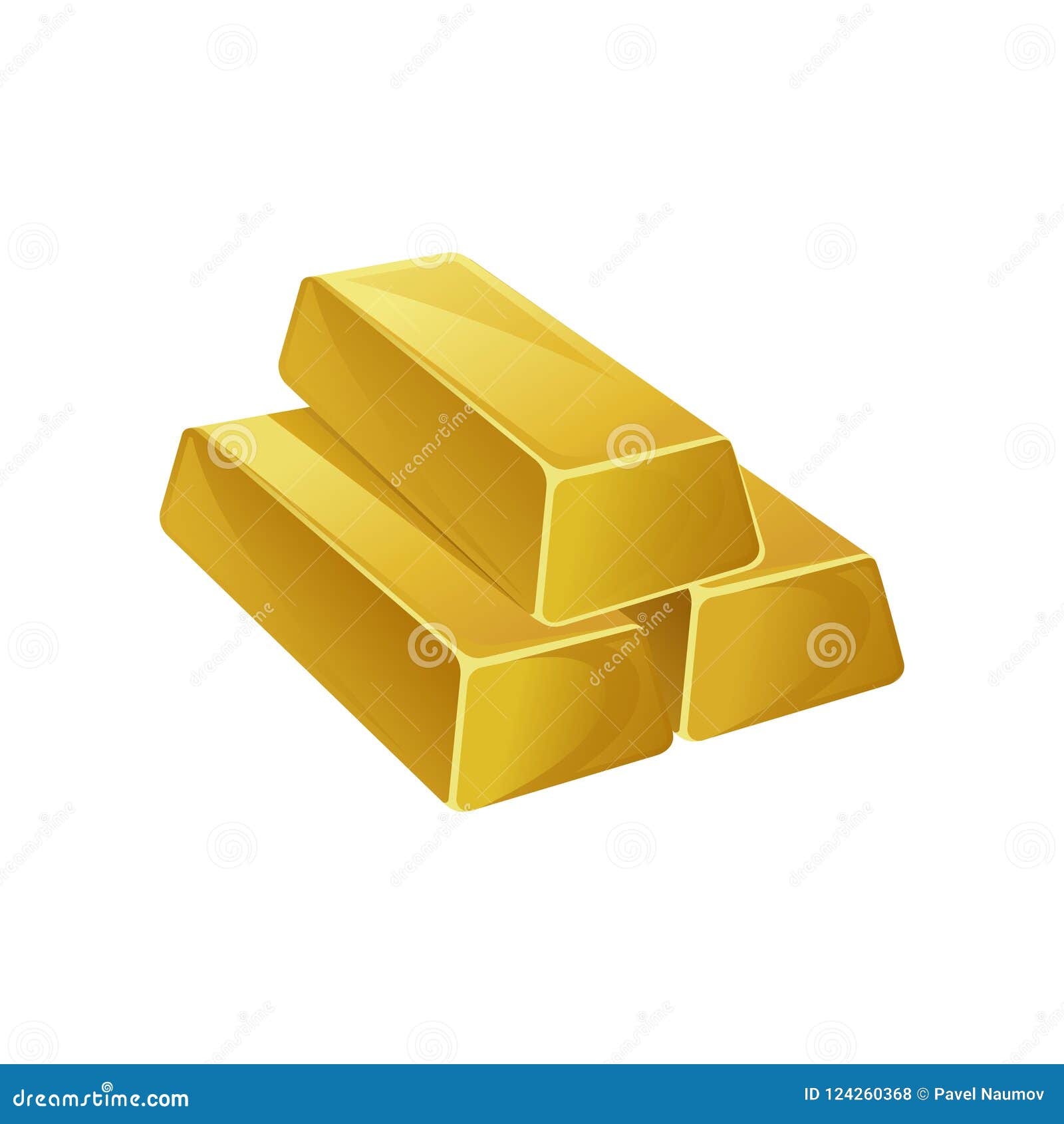 Stack of Gold Bars, Banking Business, Prosperity, Treasure Siymbol ...