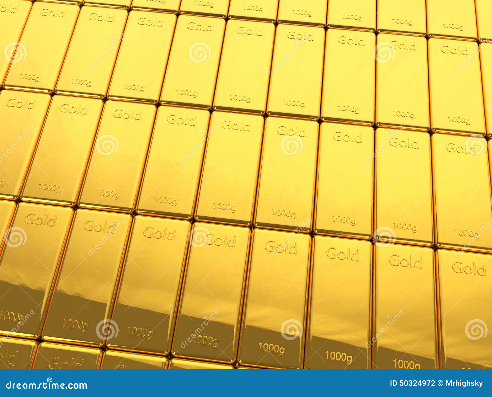 Stack of gold bars stock illustration. Illustration of pile - 50324972