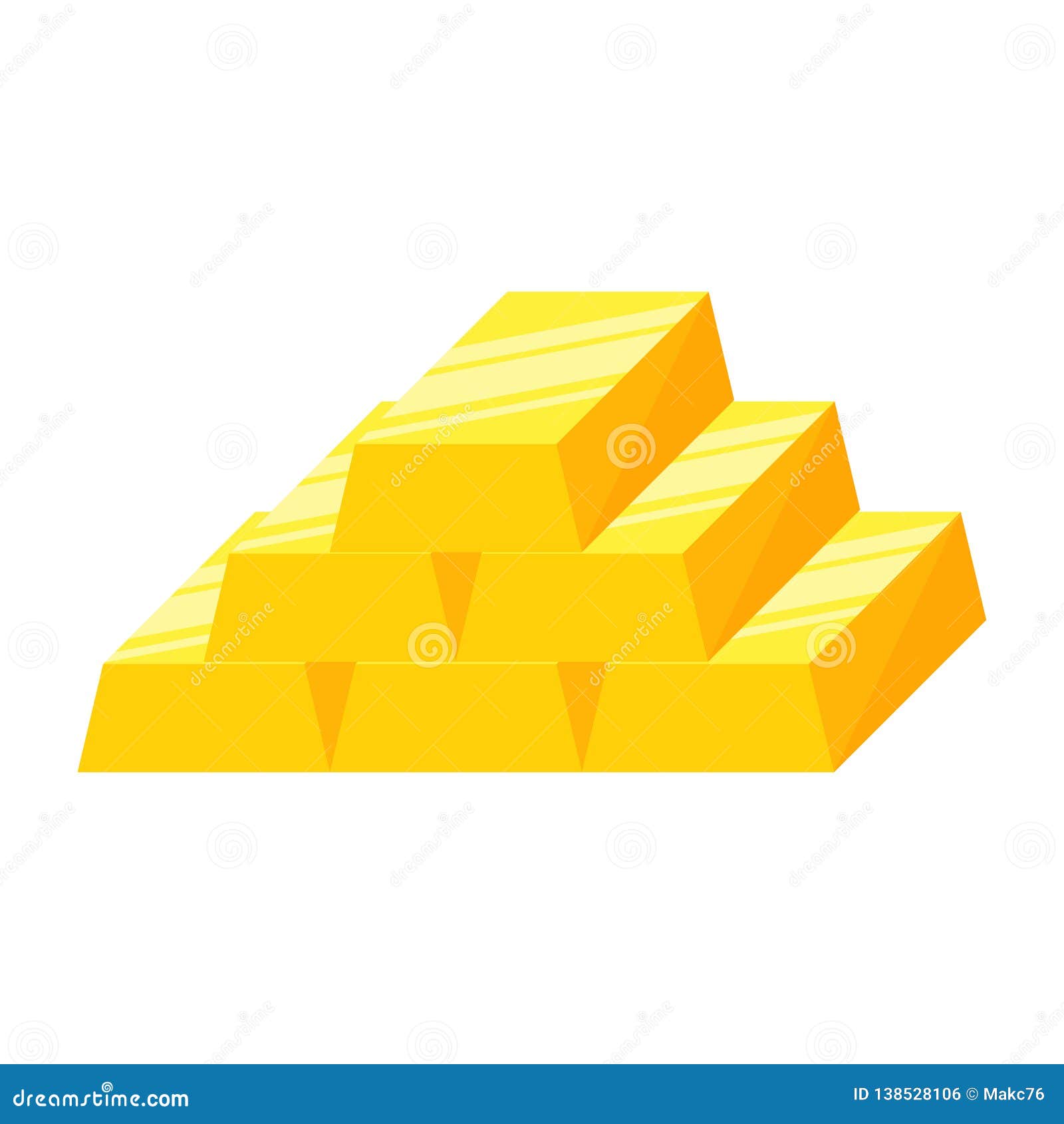 Stack of Gold Bars or Ingot Stock Vector - Illustration of symbol ...