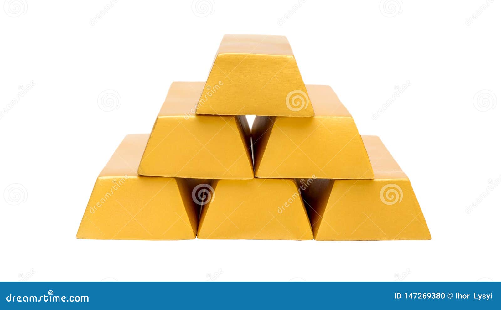 Stack of gold bars stock photo. Image of banking, gold - 147269380