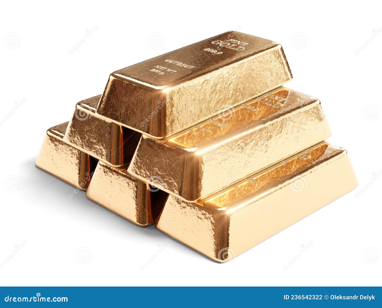 Stack of gold ingots stock photo. Image of block, golden - 236542322
