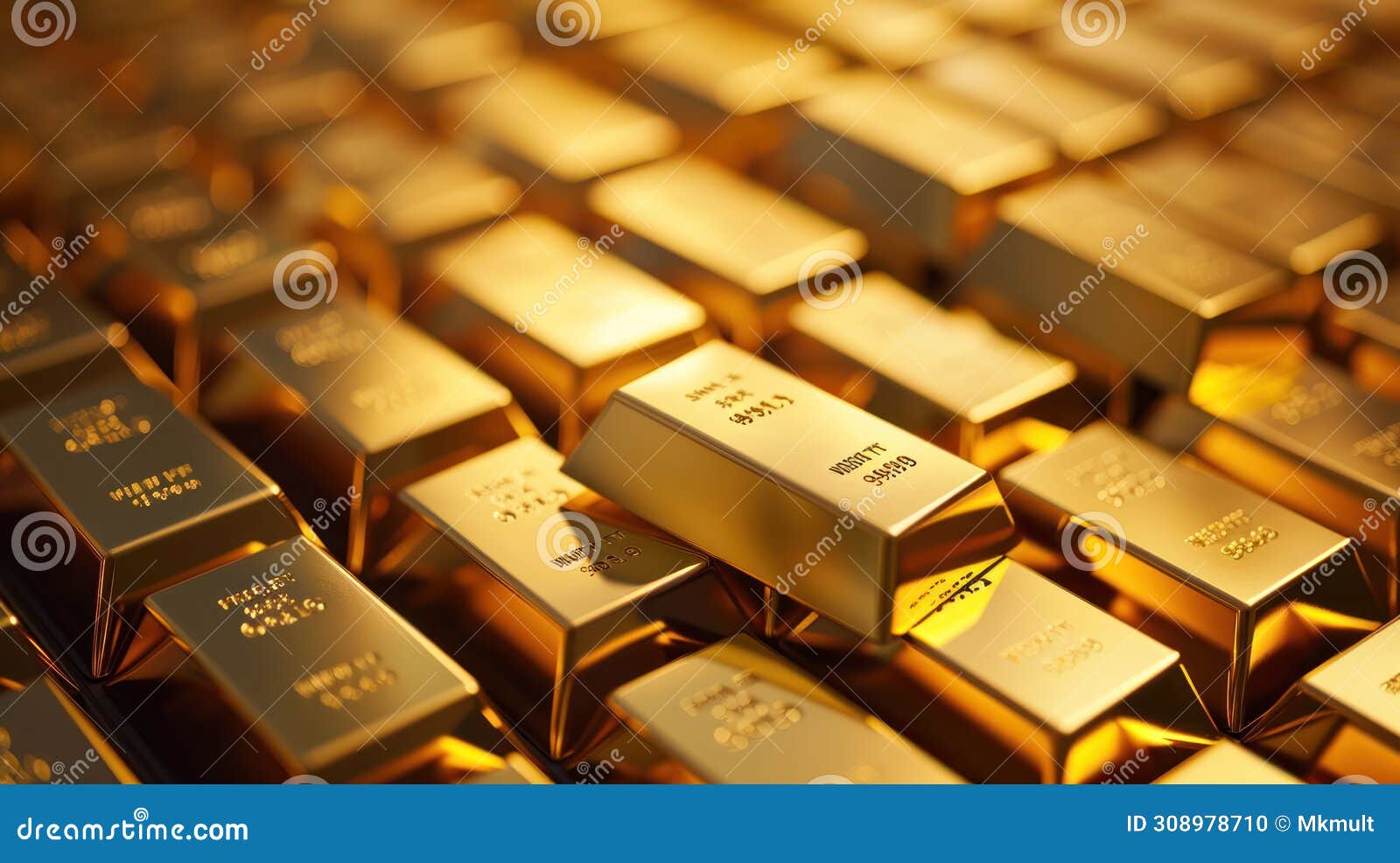 Stack of Gold Bars stock photo. Image of safe, brick - 308978710