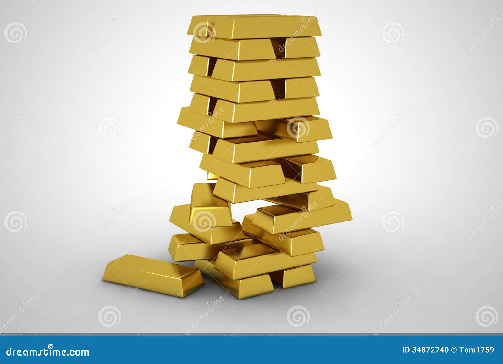 Stack of gold stock illustration. Illustration of goldbar - 34872740