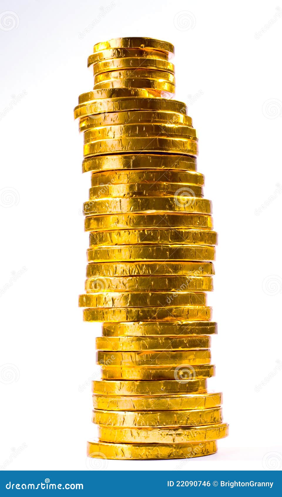 Chocolate Coins stock photo. Image of gift, festive, shiny - 22090746