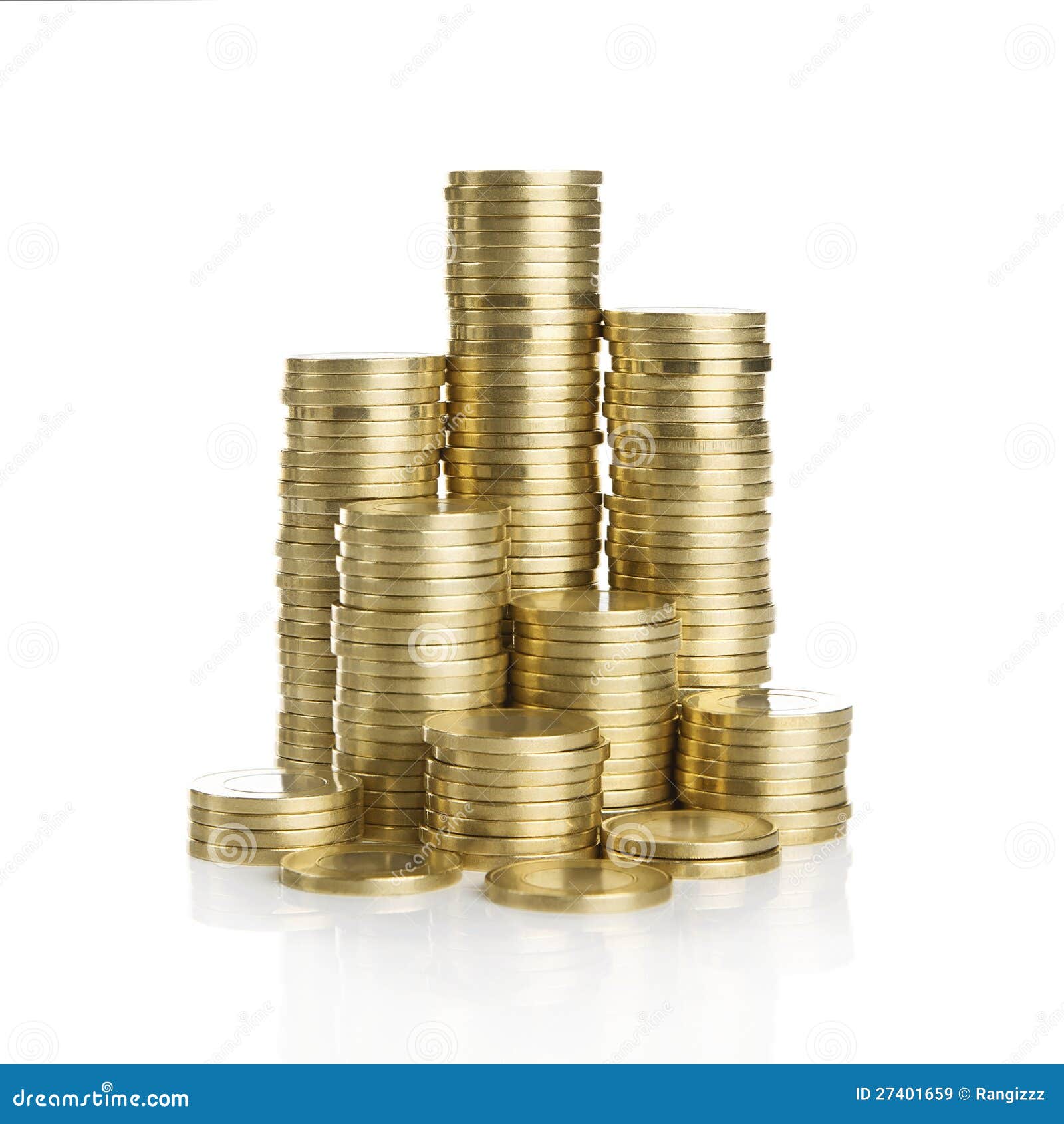 Stack of gold coins stock image. Image of casino, chart - 27401659