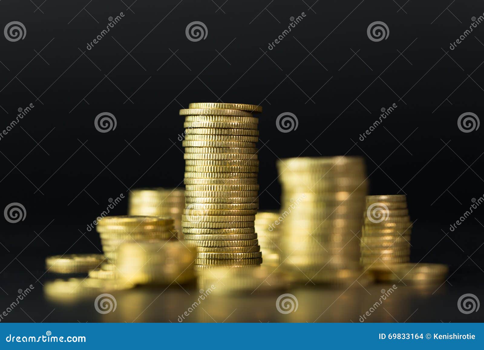 Stack of gold coins stock photo. Image of gold, economy - 69833164