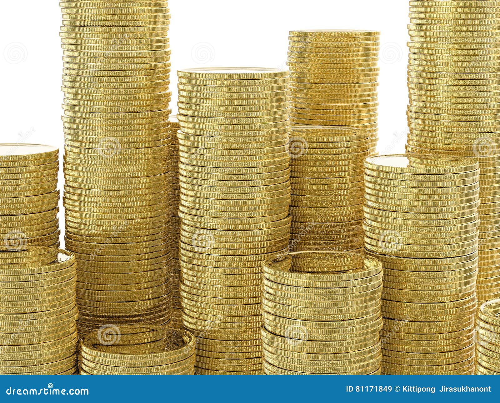 Stack of gold coins stock image. Image of coins, gold - 81171849