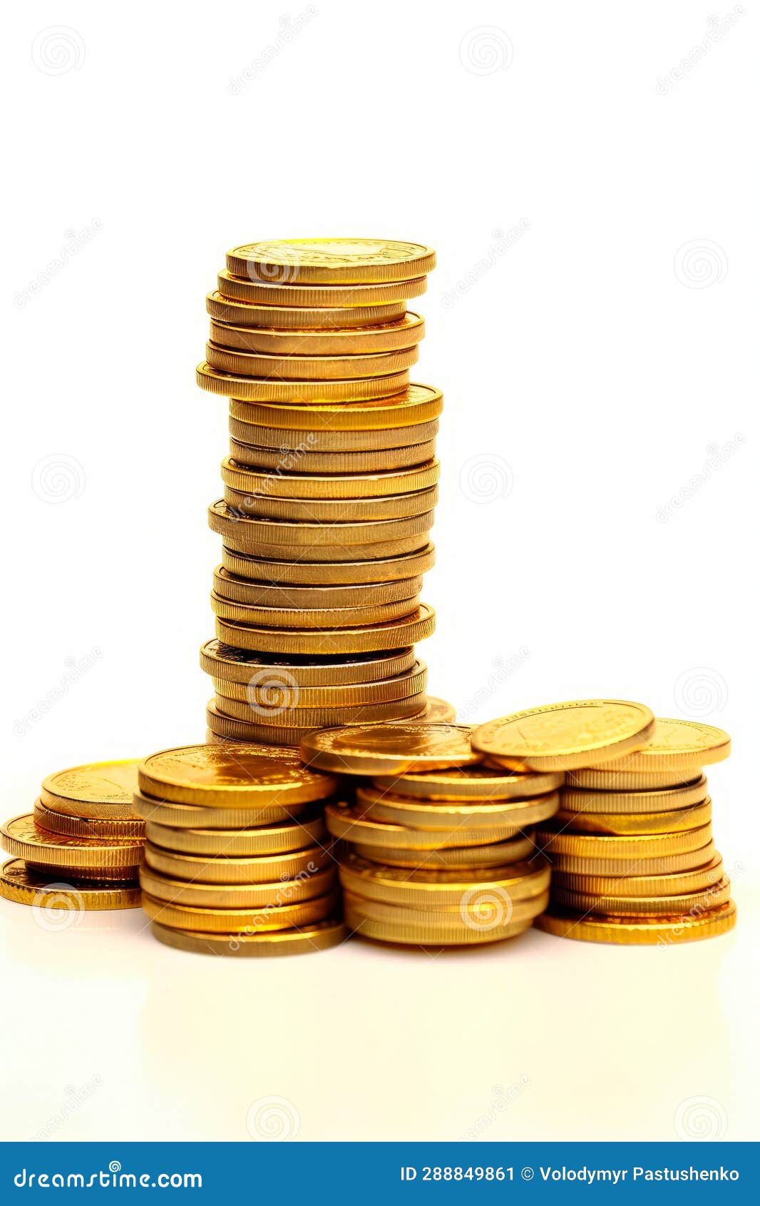 Stack of Gold Coins on White Background Photo by Getty Images ...