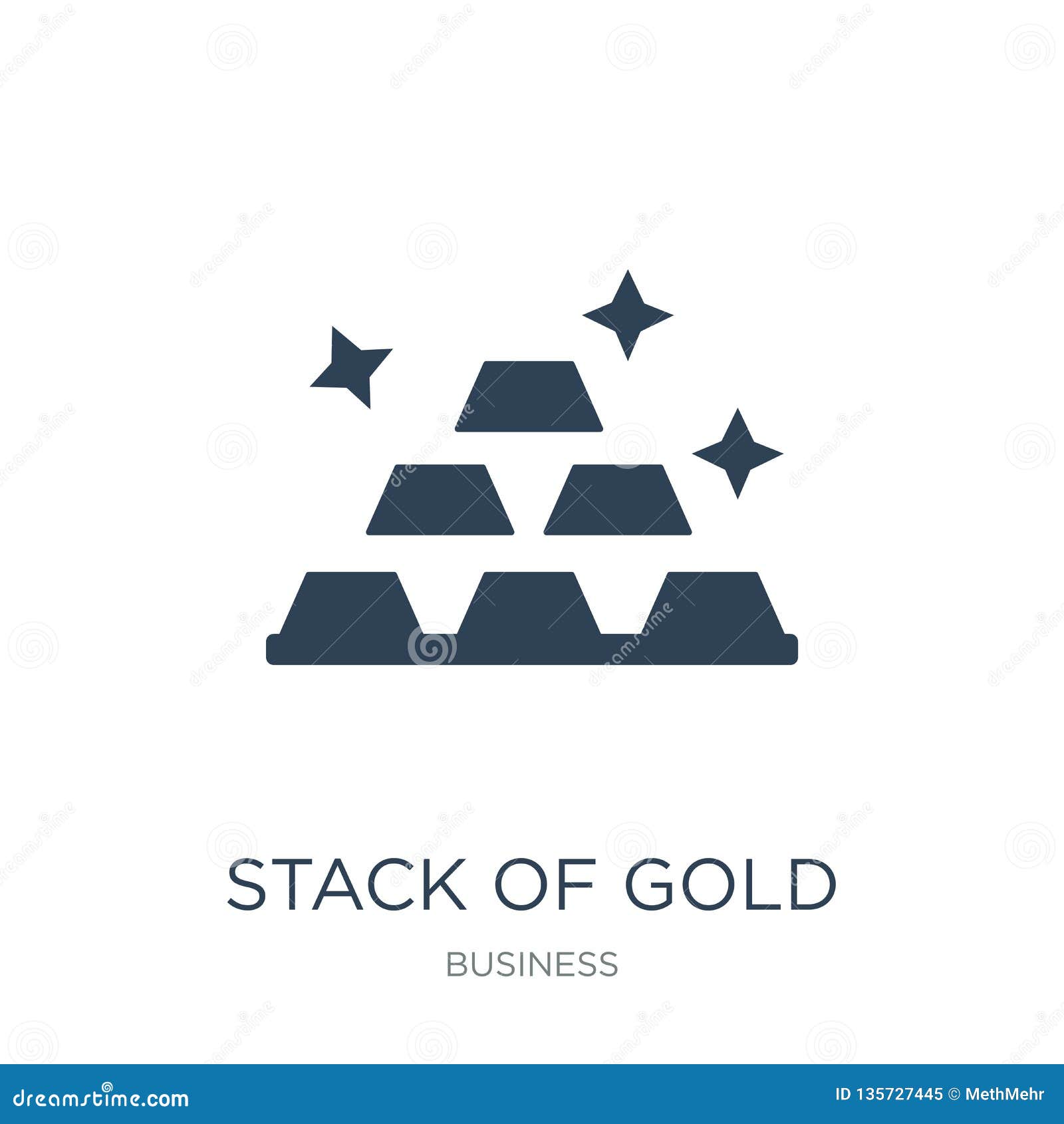 Stack of Gold Icon in Trendy Design Style. Stack of Gold Icon Isolated ...