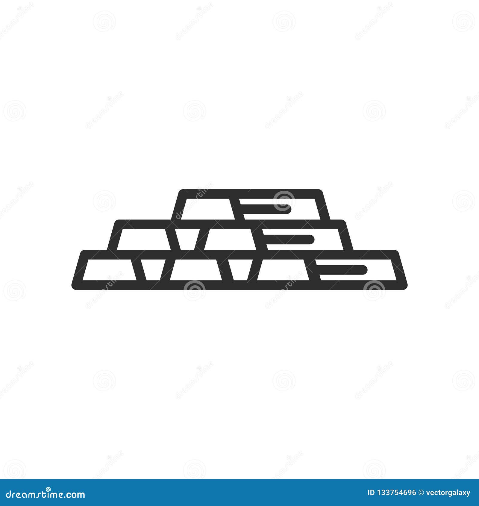 Stack of Gold Icon Vector Sign and Symbol Isolated on White Back Stock ...