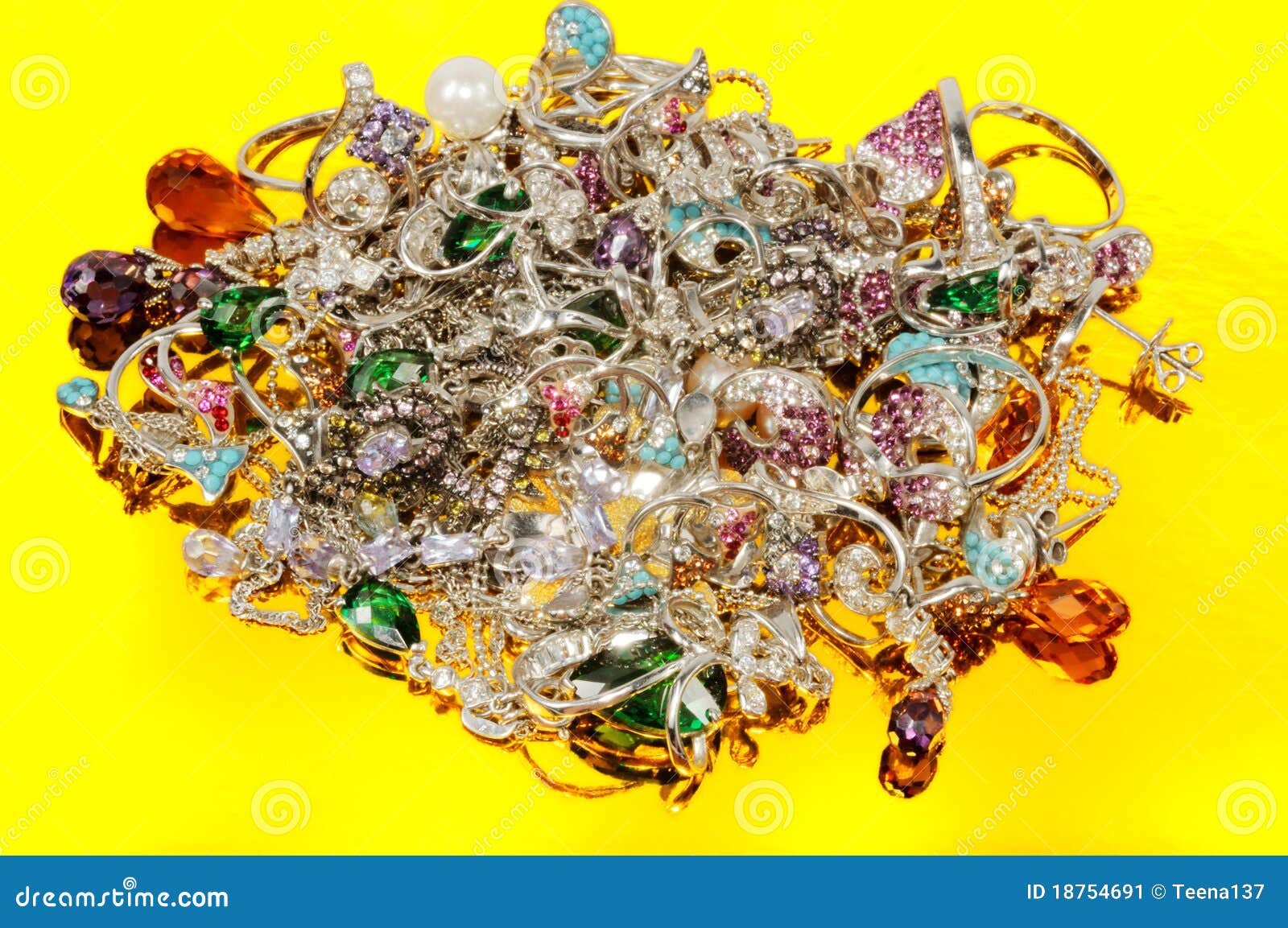 Stack of gold jewelry stock image. Image of frame, clear - 18754691