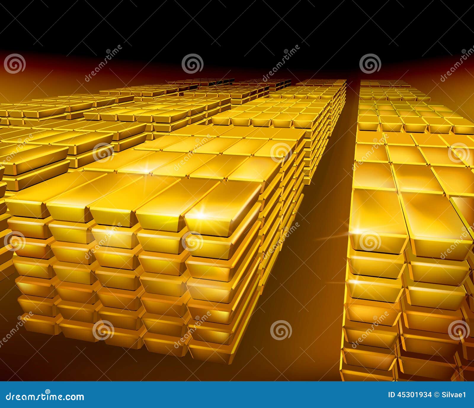 Stack of Gold. Vector Illustration. Stock Vector - Illustration of ...