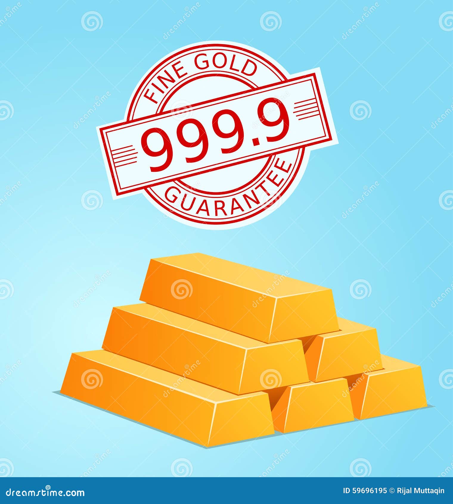 Stack of gold stock vector. Illustration of business - 59696195