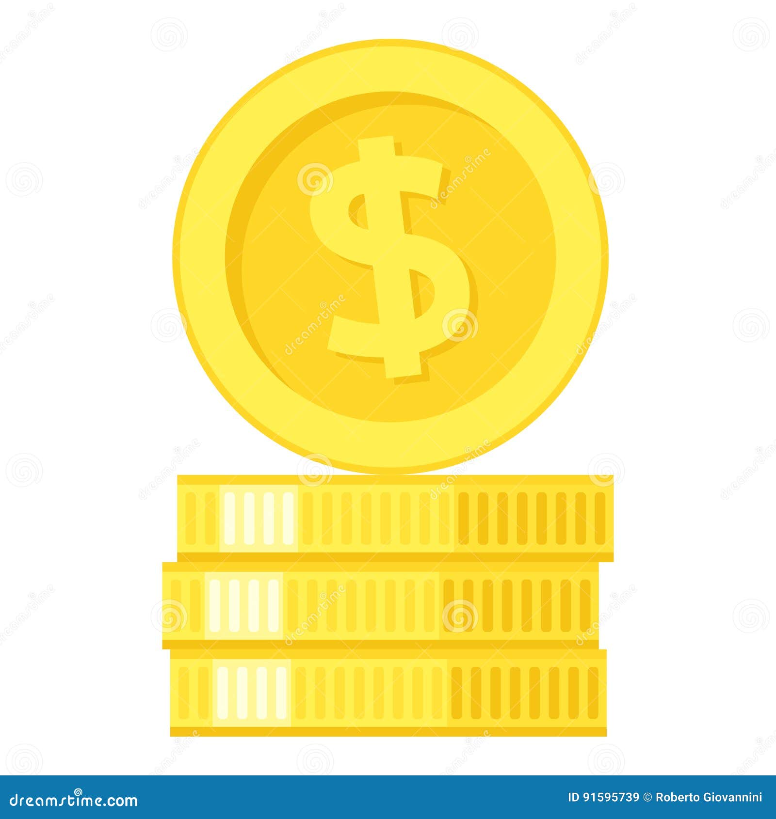 Coins Flat Icon