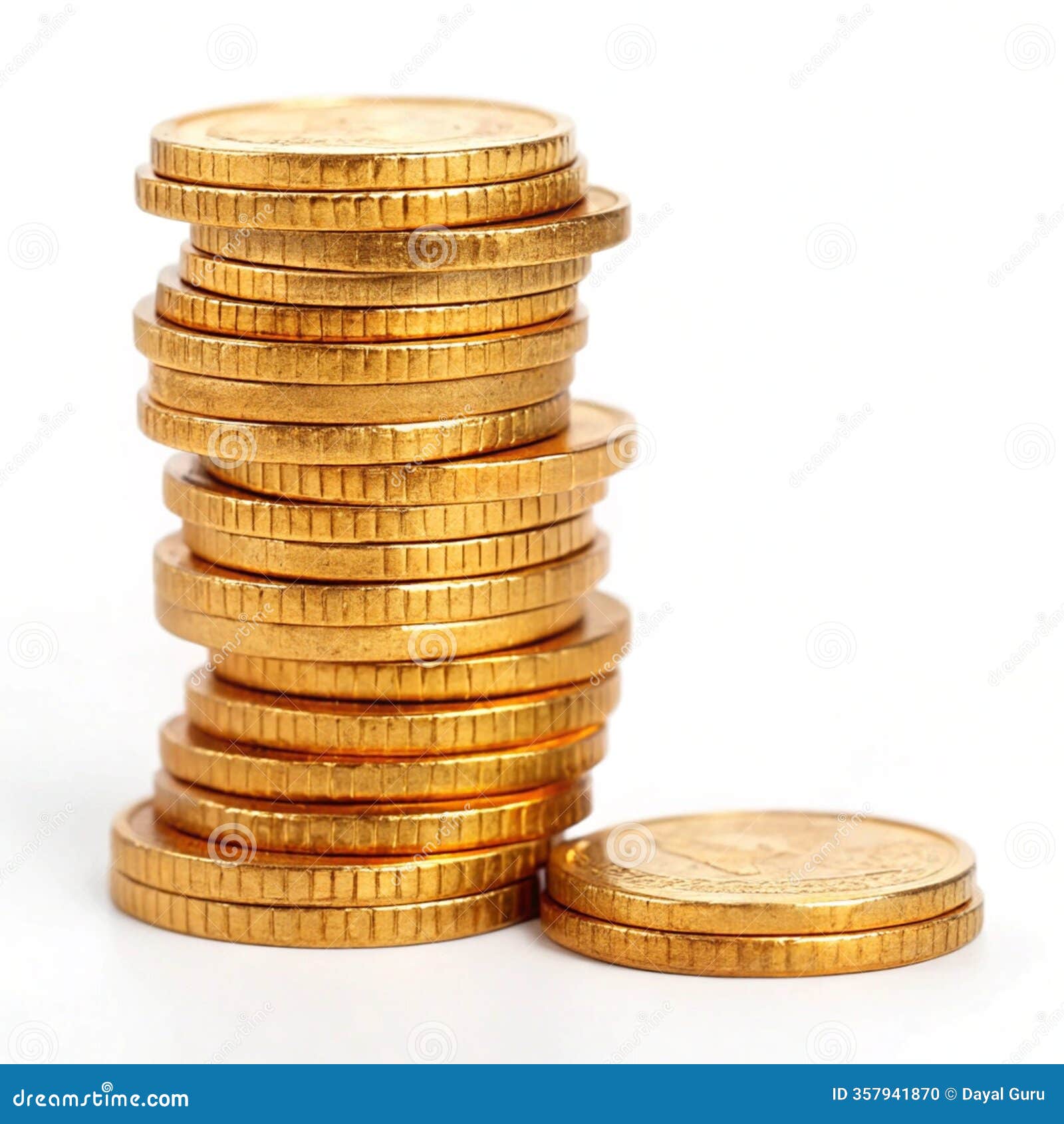 Stack of Golden Coins on Transparent Background Stock Illustration ...