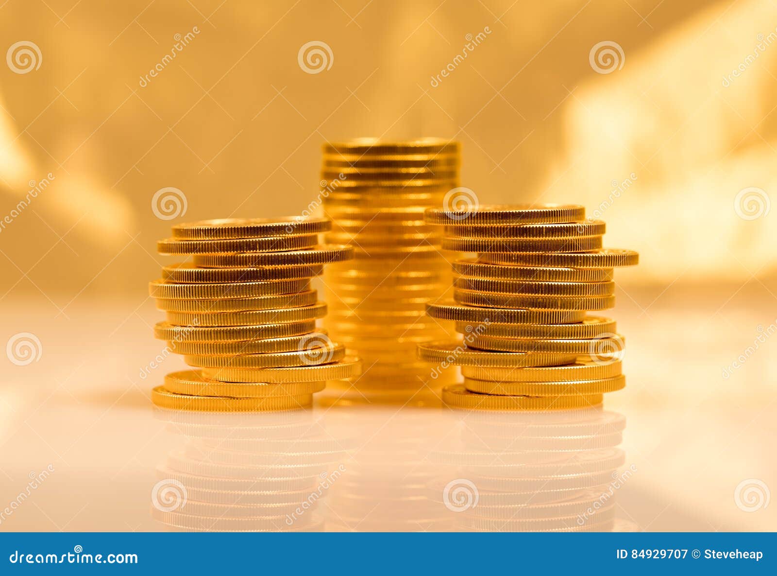 Stack of Golden Eagle Coins Stock Image - Image of fortune, growth ...