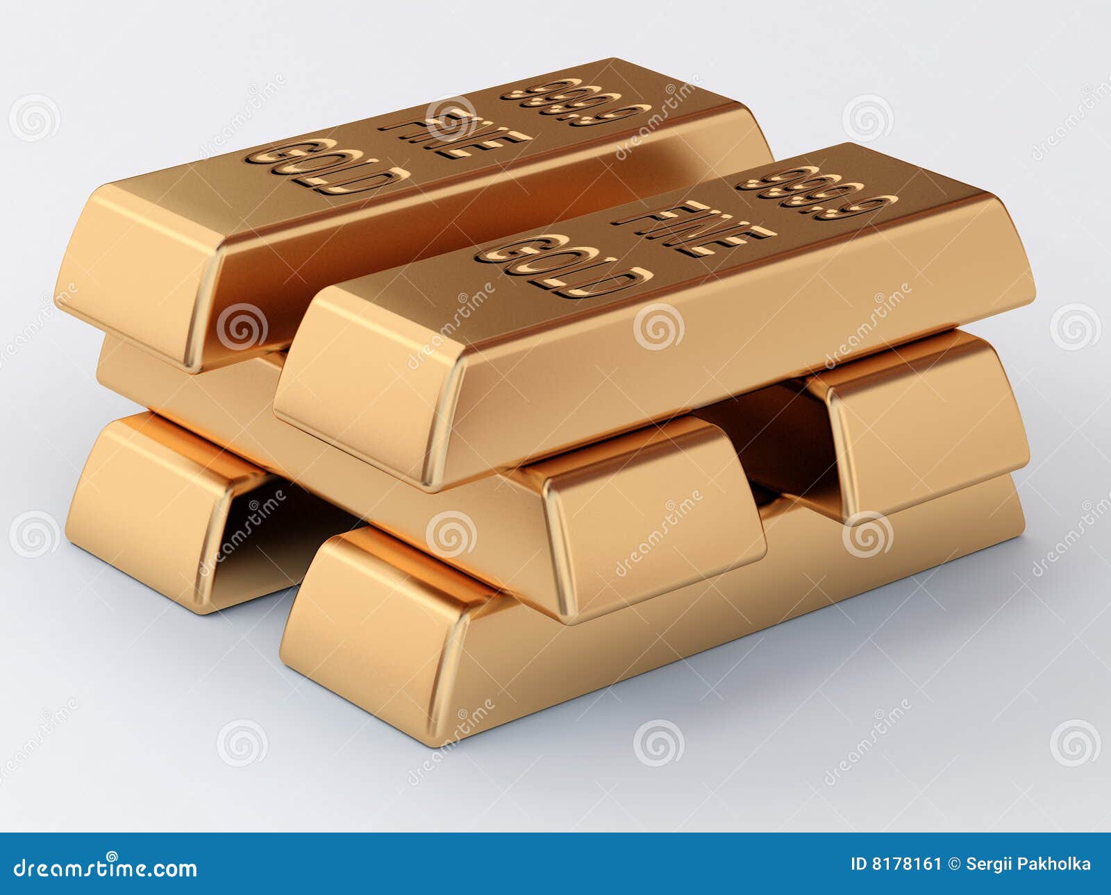 Stack of golden ingots stock illustration. Illustration of banking ...