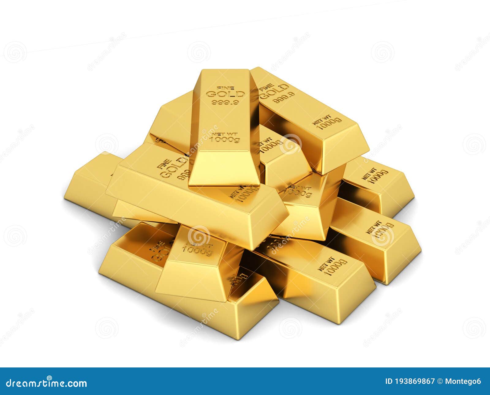 Stack of golden ingots stock illustration. Illustration of ingot ...