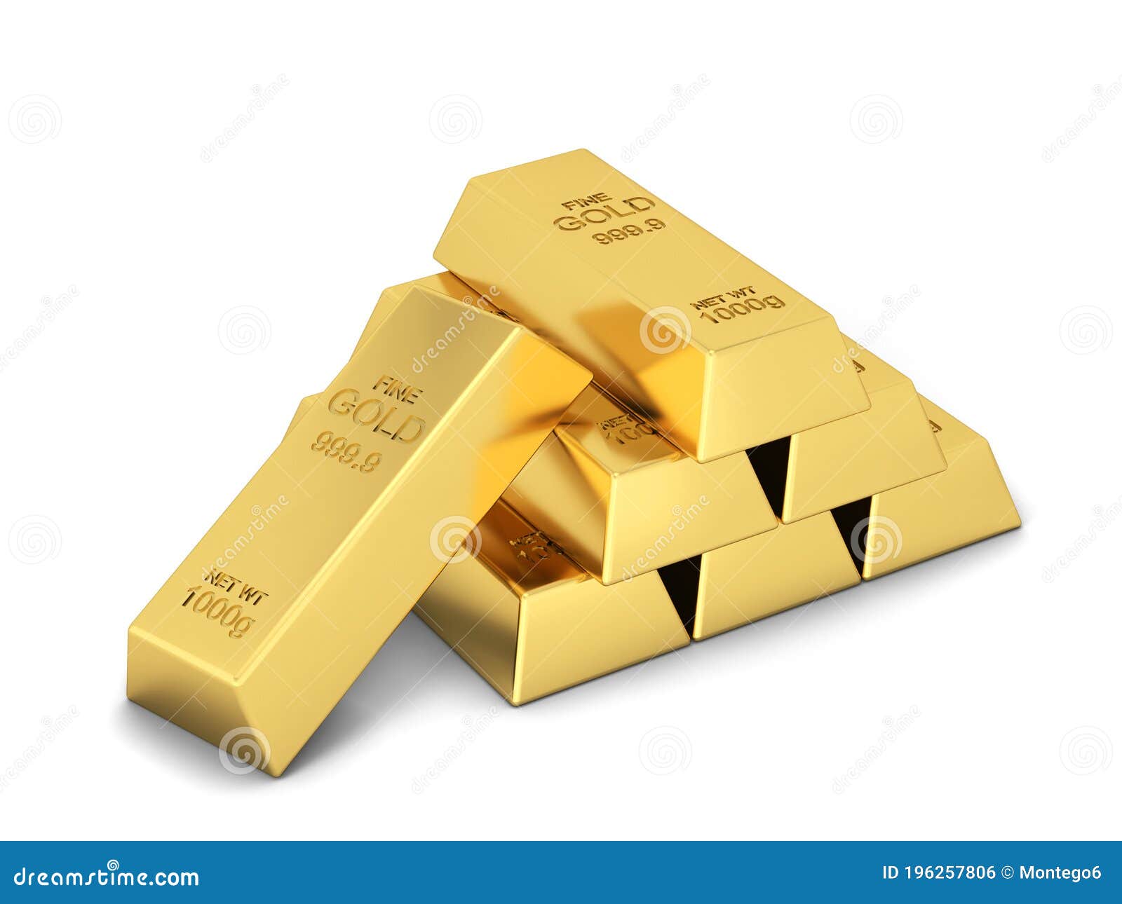 Stack of golden ingots stock illustration. Illustration of exchange ...