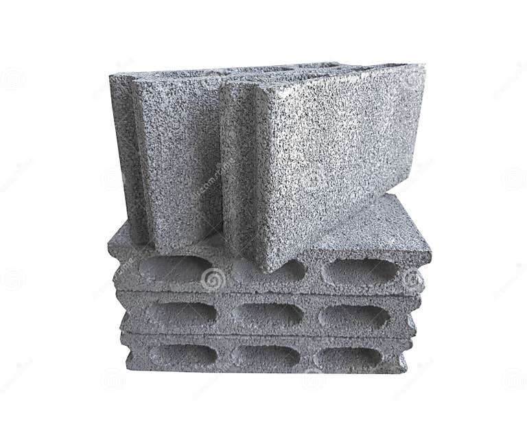 A Stack of Gray Blocks with Holes in Them Stock Photo - Image of ...