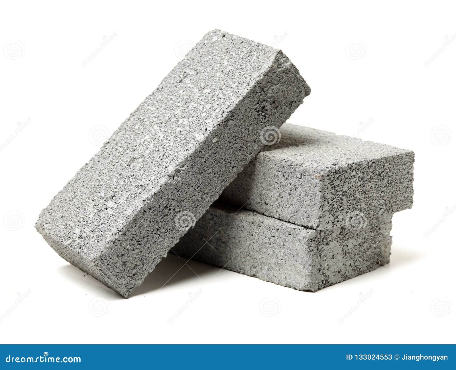 Stack of Gray Clay Bricks for Construction Stock Image - Image of white ...