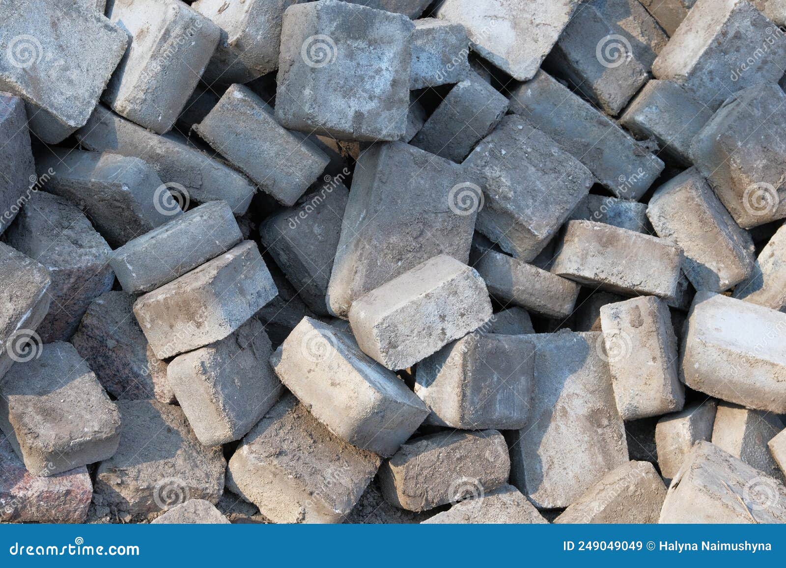 Stack of Gray Paving Slabs. Paving Tiles at Construction Site Stock ...